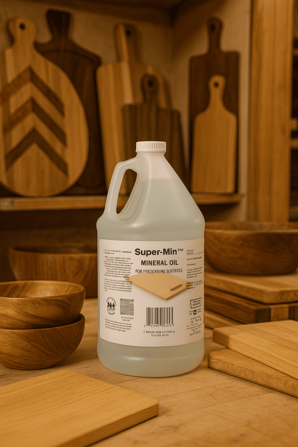 Super-Min Mineral Oil 1 Gallon Unscented Butcher Block Oil ...