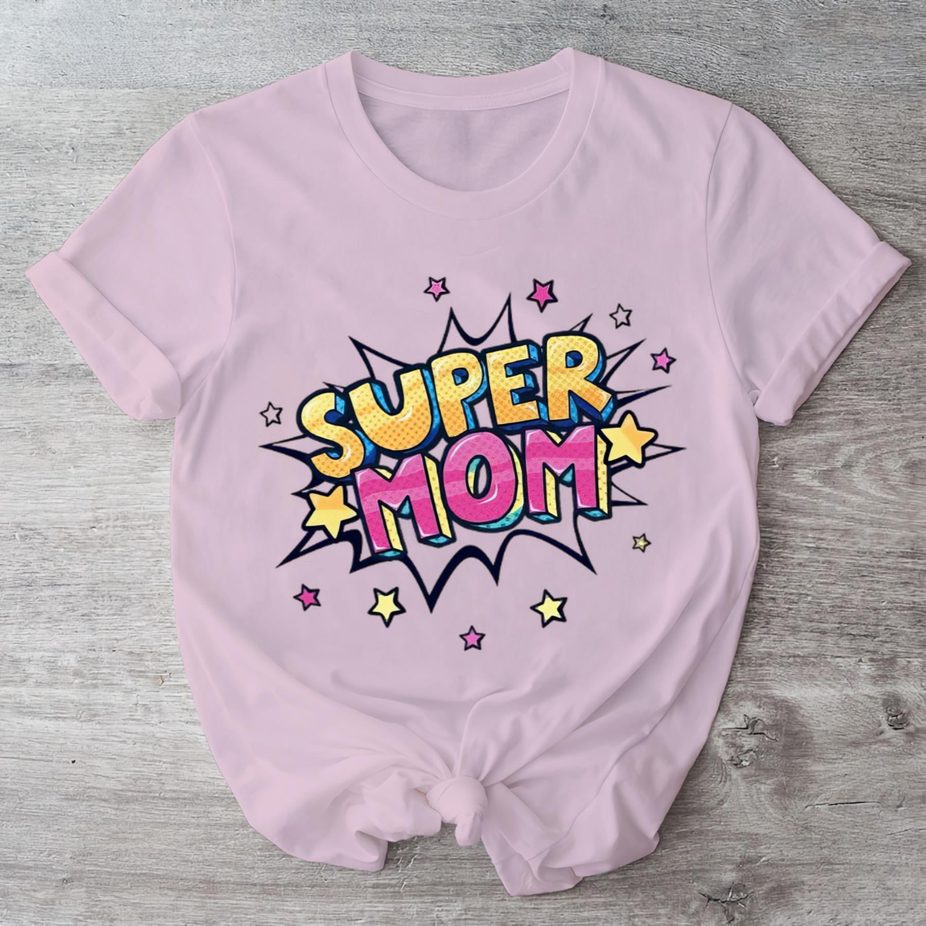 Super Mom Shirt, Fun Comic Style Design for Moms and Family, Size S ...