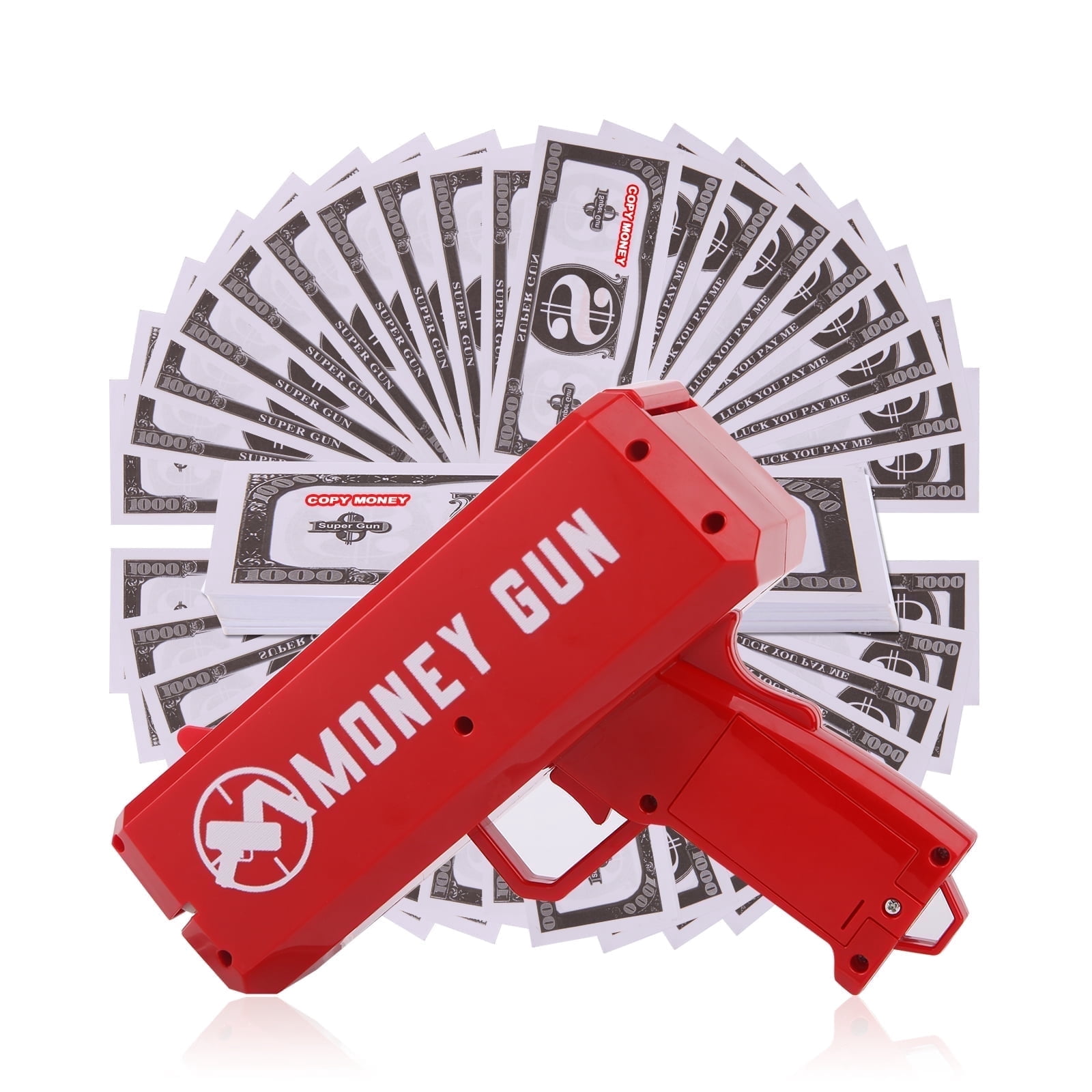 Super Money Spray Gun With 100pcs Of Paper Prop, Handheld Cash Shooter ...