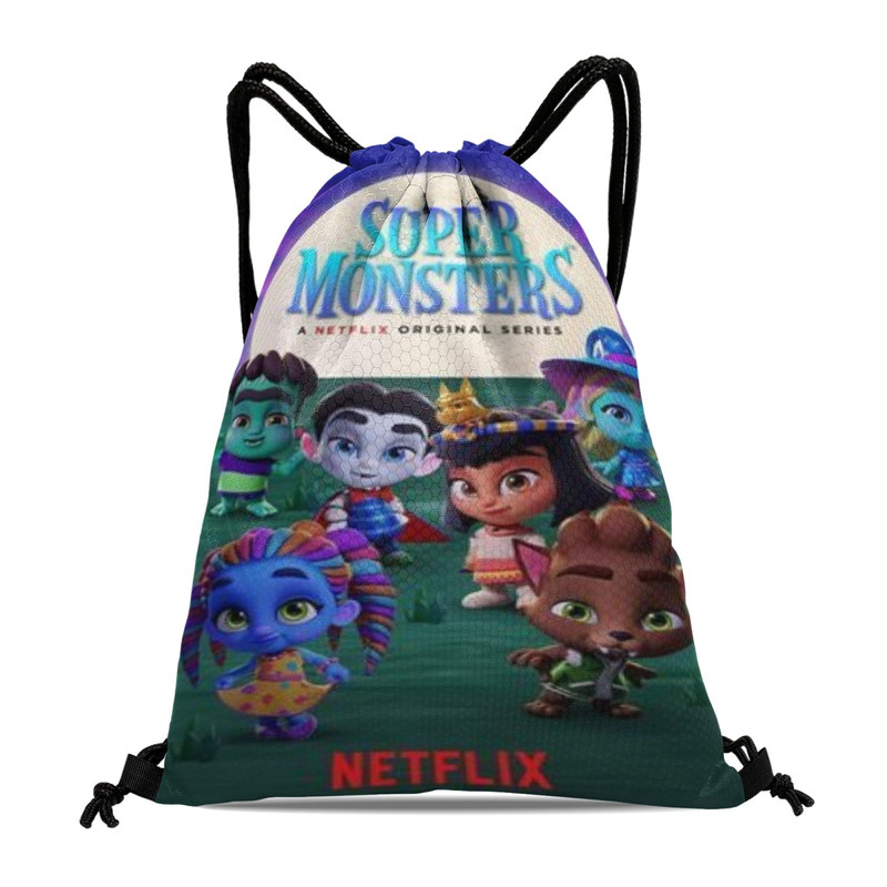 Super Monster Backpack Bag Goodies Merch Drawstring Party Favors Gym Waterproof Swimming Beach ...