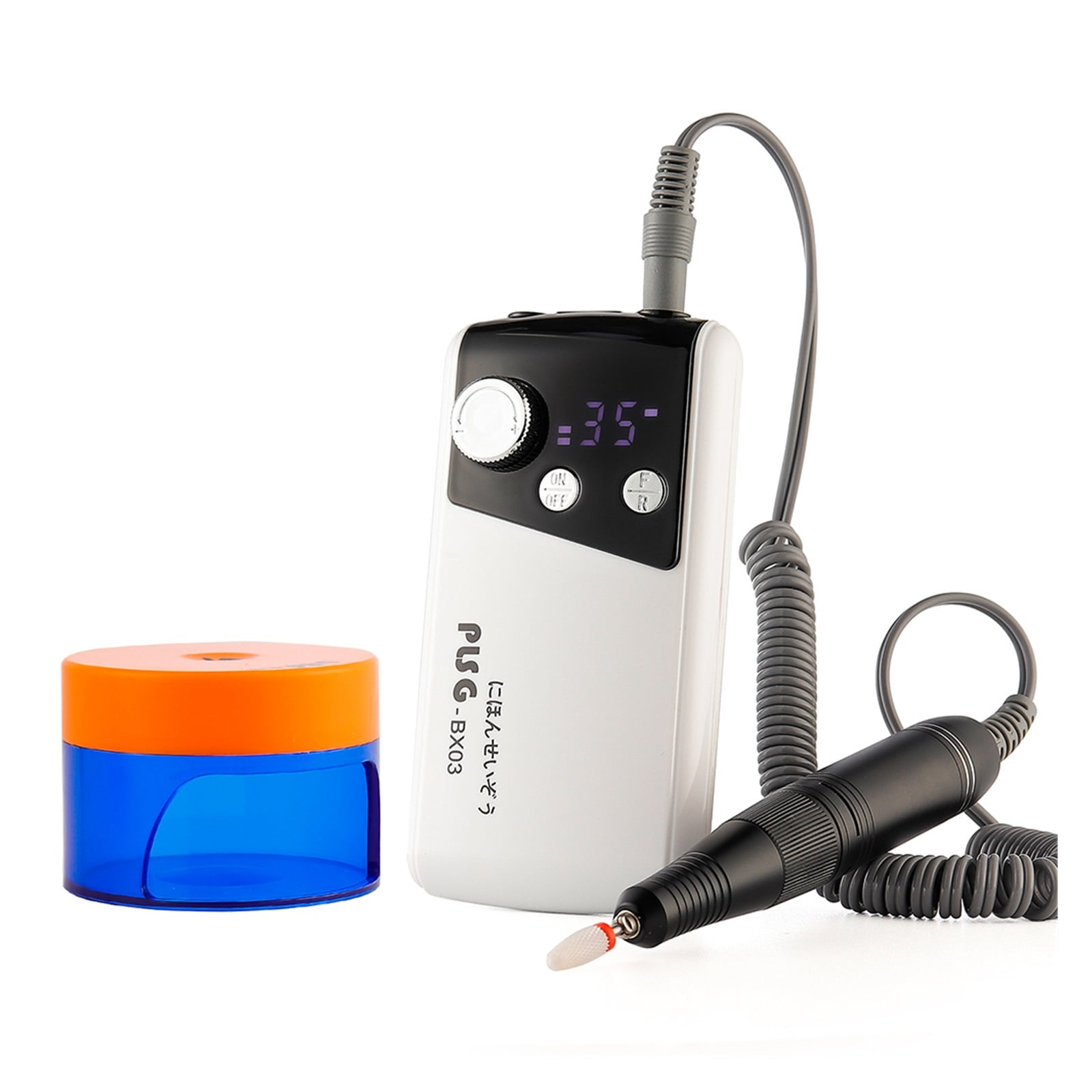 Super Motor Rechargeable Nail Drill Machine, 35000RPM Manicure Pedicure ...