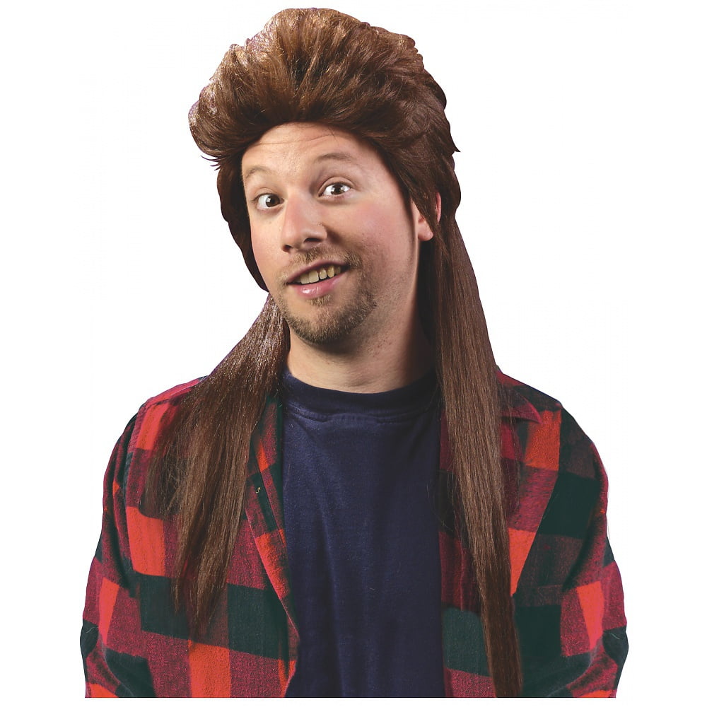 Super Mullet Wig Adult Costume Accessory Brown - Walmart.com