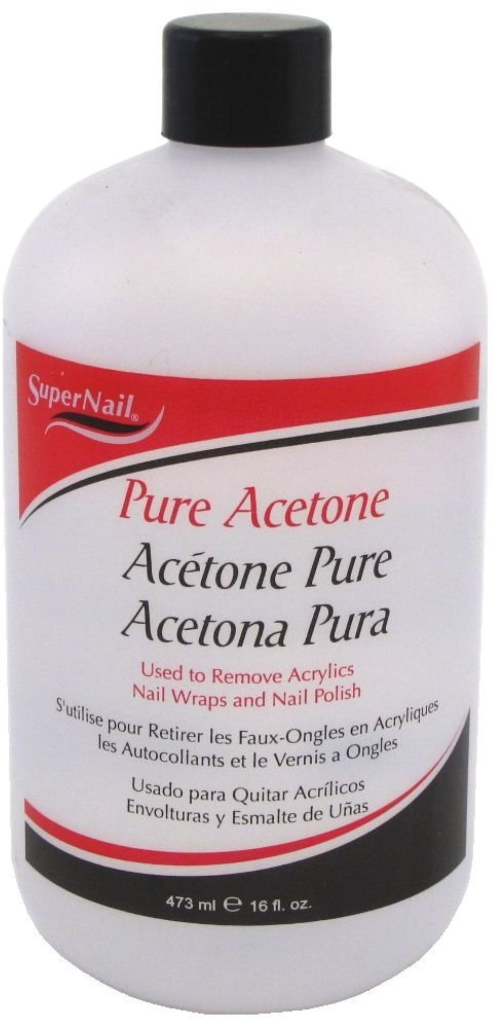 Super Nail Pure Acetone Polish Remover, 16 oz (Pack of 4) - Walmart.com