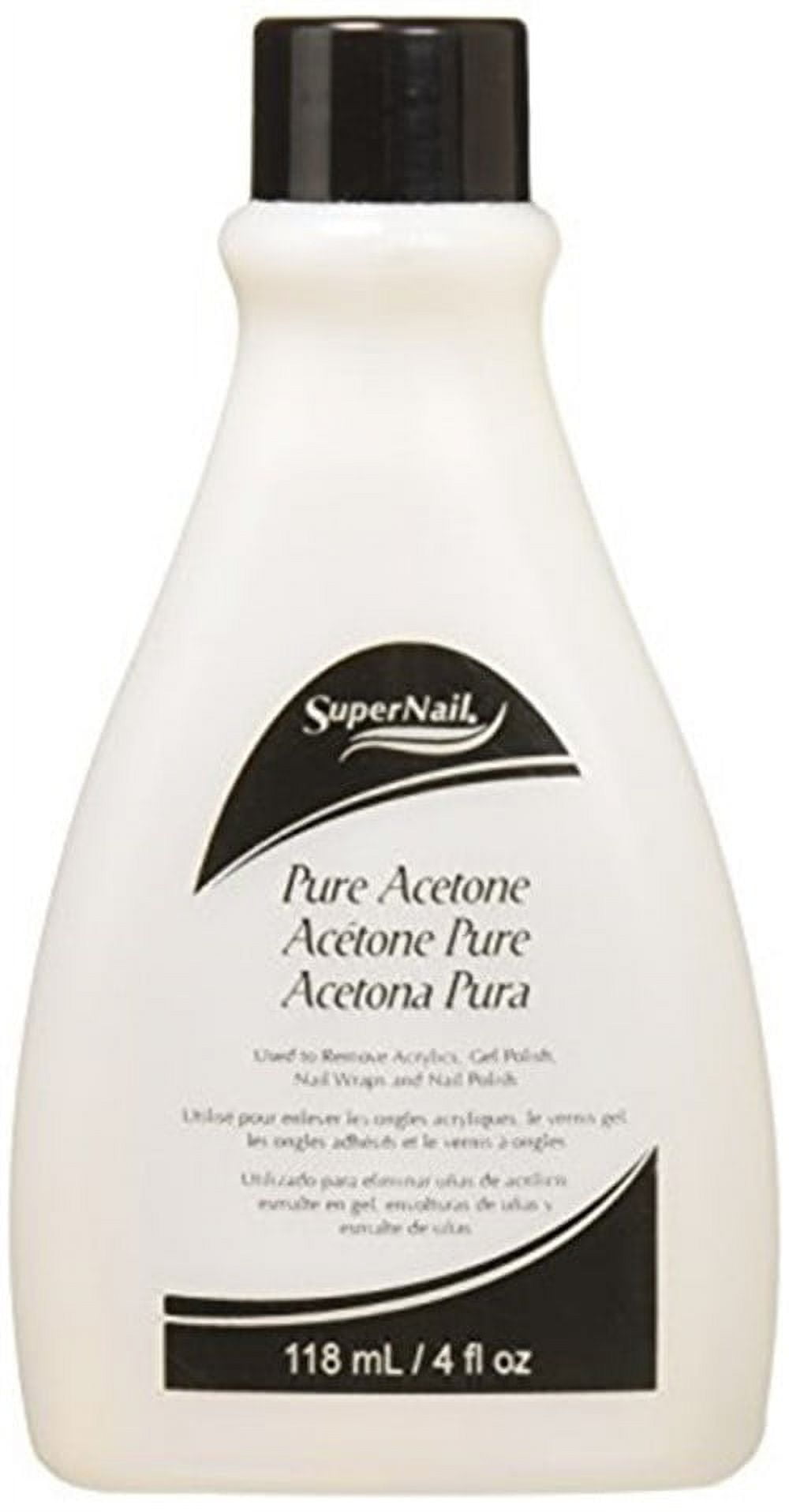 Super Nail Pure Acetone Polish Remover 4 oz (Pack of 2) - Walmart.com