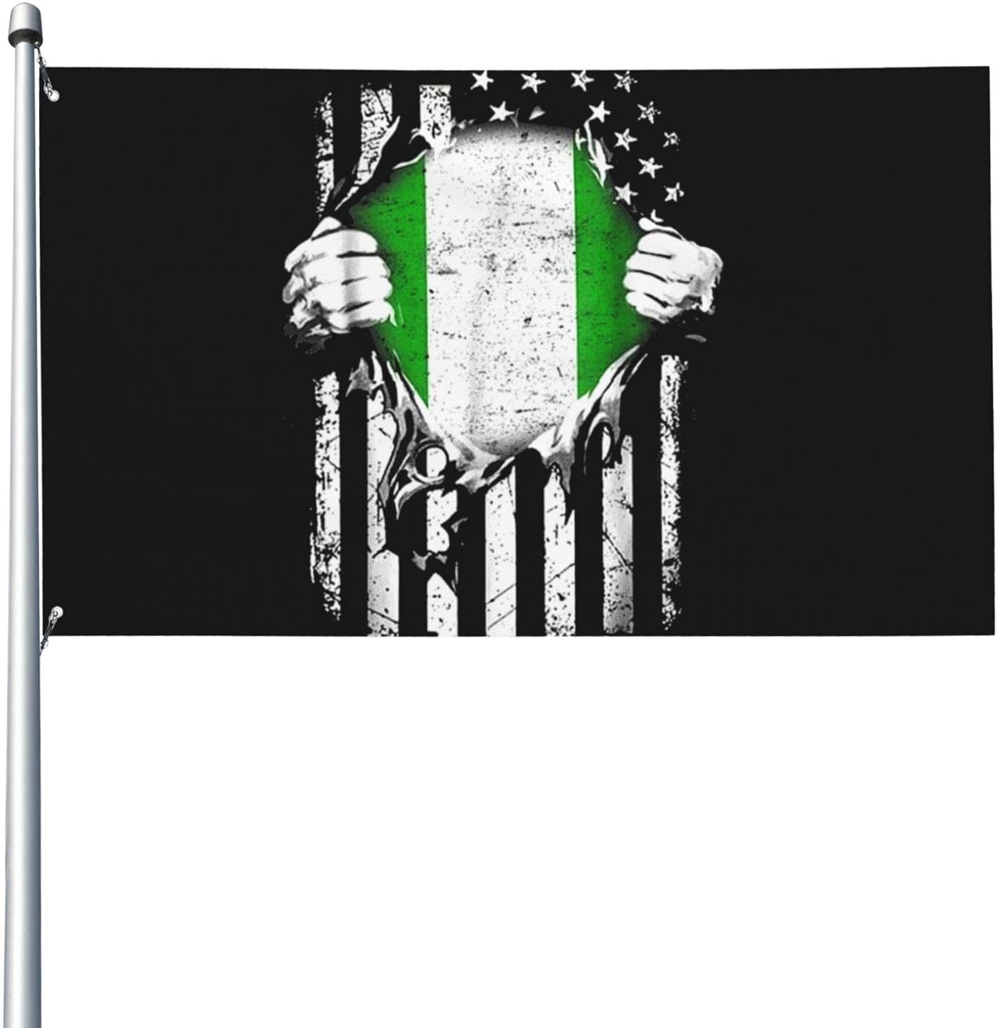 Super Nigeria Hearts American Nigerian Patriot Flag Home Garden Flag ...
