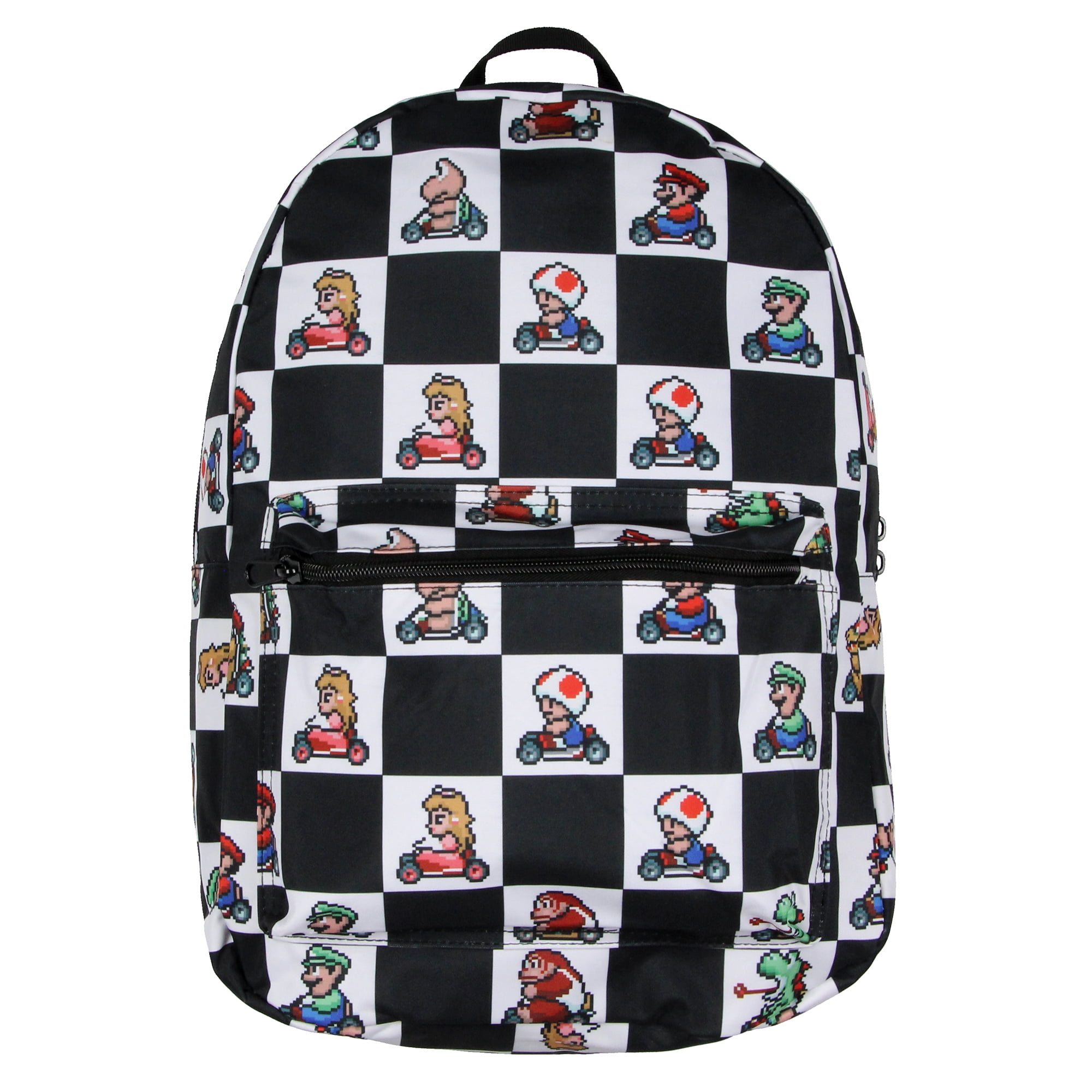 Super Nintendo Mario Kart 8-Bit Character Checkered Travel Laptop ...