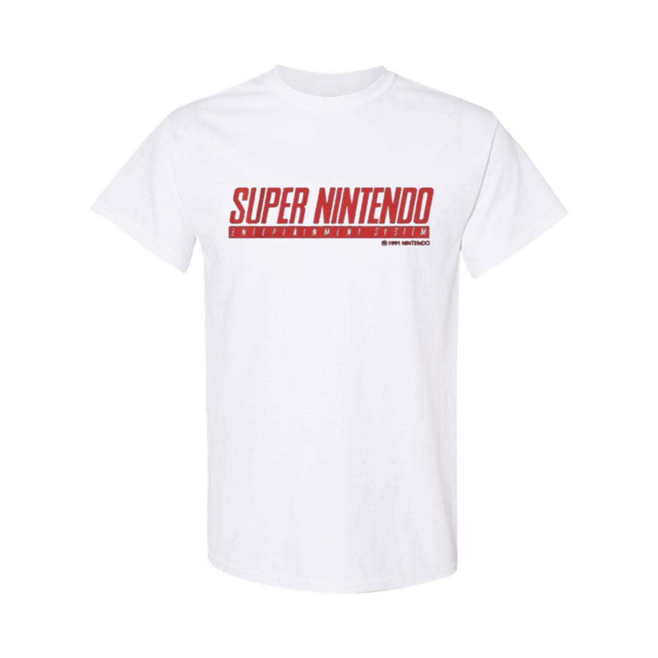 Super Nintendo SNES T Shirt logo 16 bit videogame retro mario zelda ...