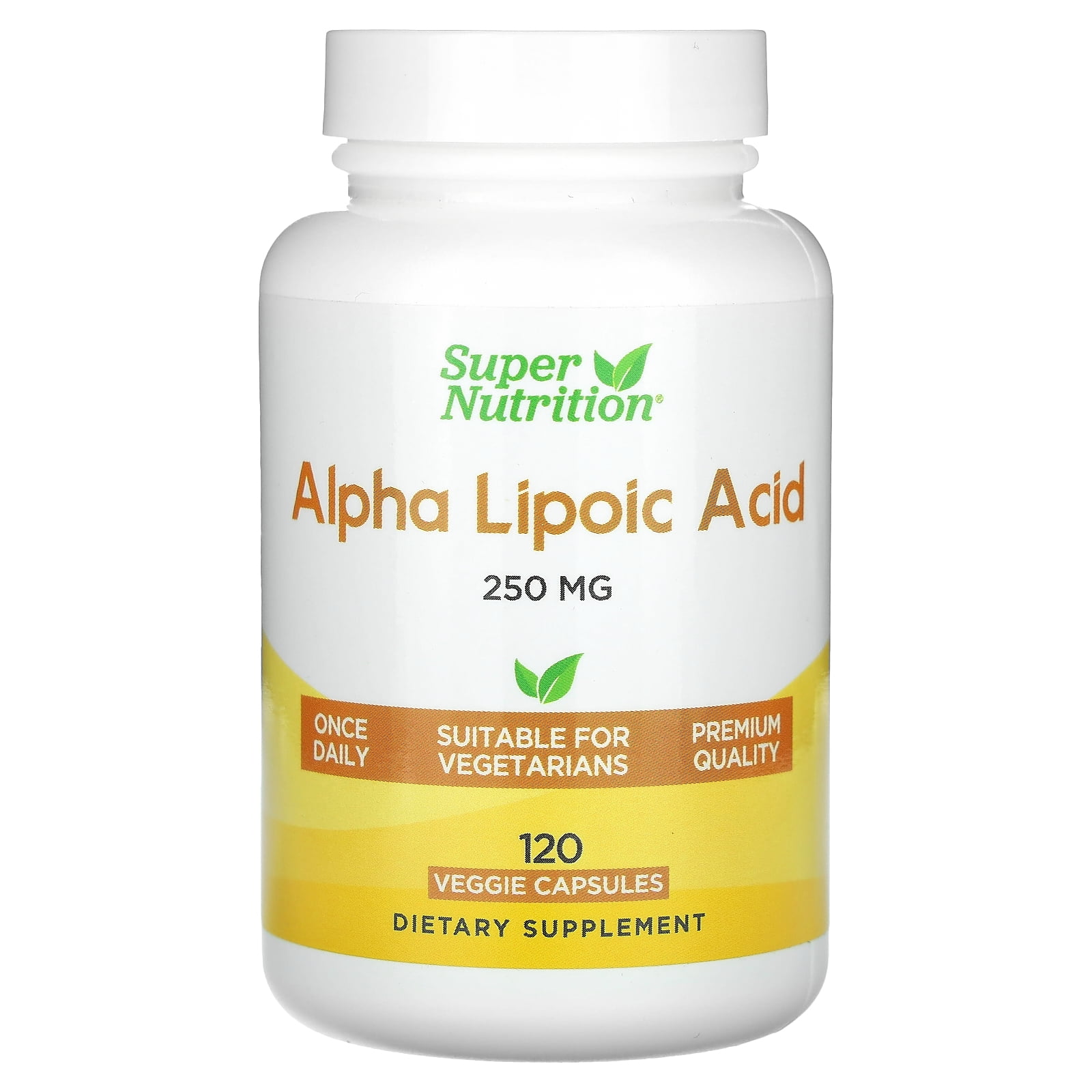 Super Nutrition Alpha Lipoic Acid, 250 mg, 120 Veggie Capsules ...