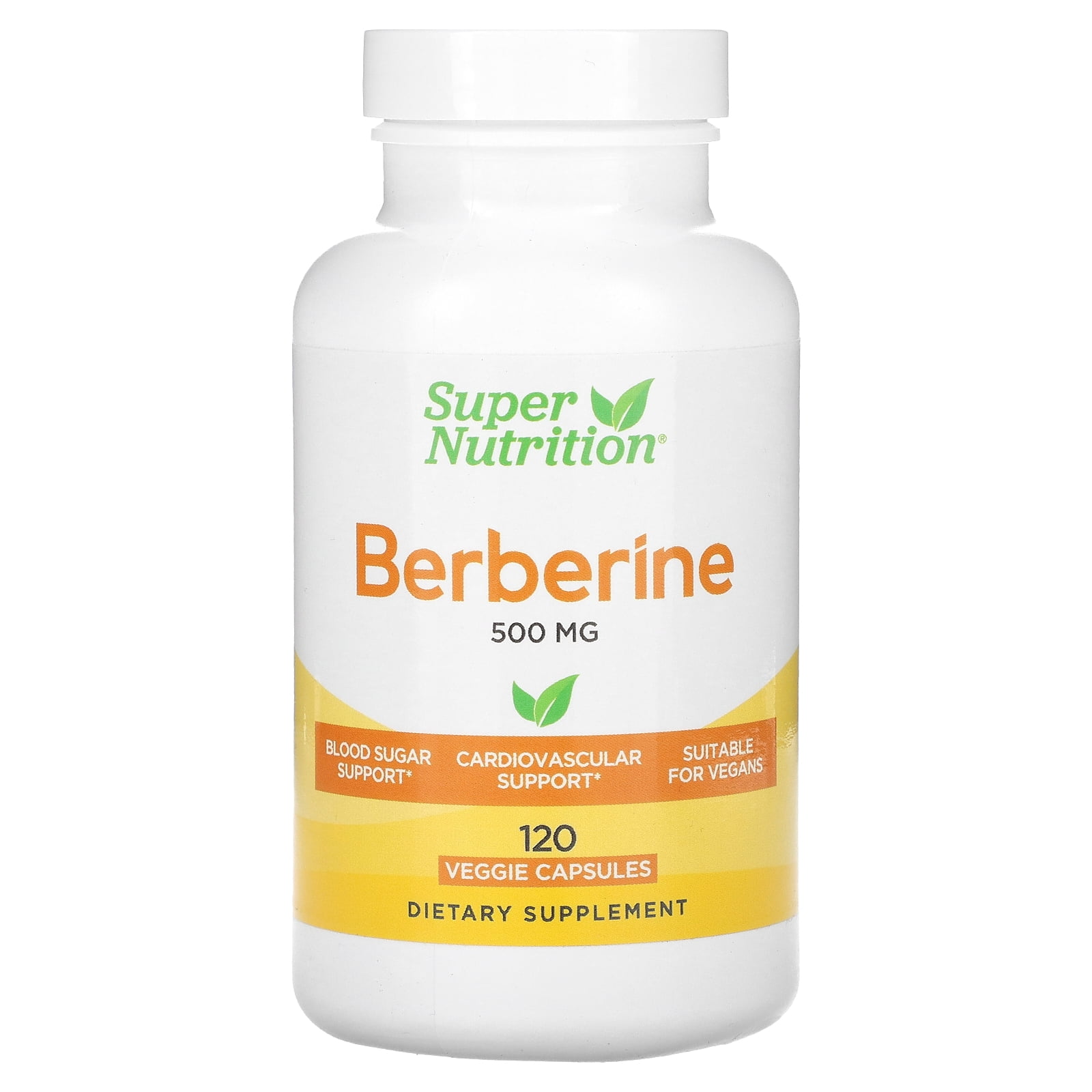 Super Nutrition Berberine HCI, 500 mg, 120 Veggie Capsules - Walmart.com