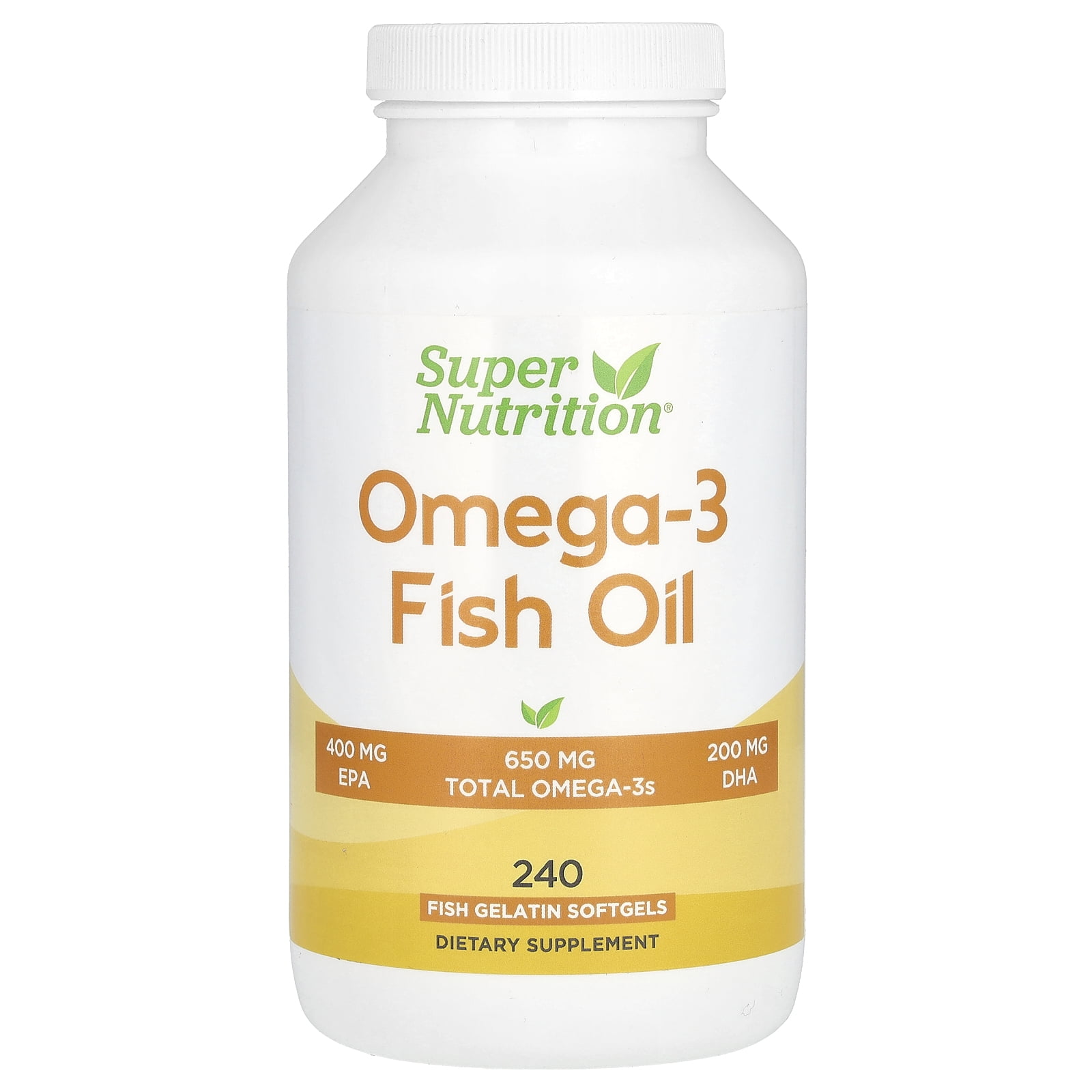 Super Nutrition Omega-3 Fish Oil, Vivomega Triglyceride, 1,000 mg, 240 ...