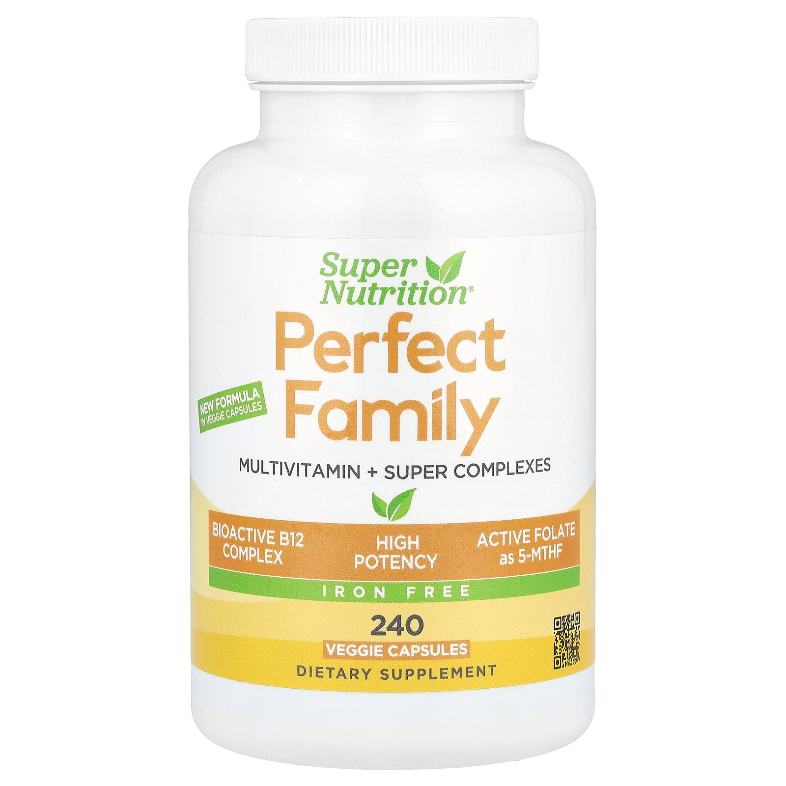 Super Nutrition Perfect Family Multivitamin + Vitamin A, Methyl B12 ...