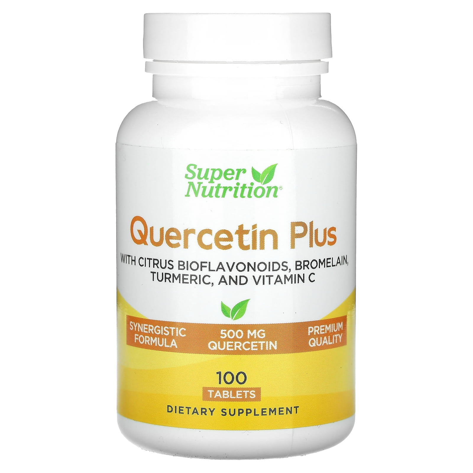 Super Nutrition Quercetin Plus with Quercetin, Vitamin C, Citrus Bioflavonoids, Bromelain ...
