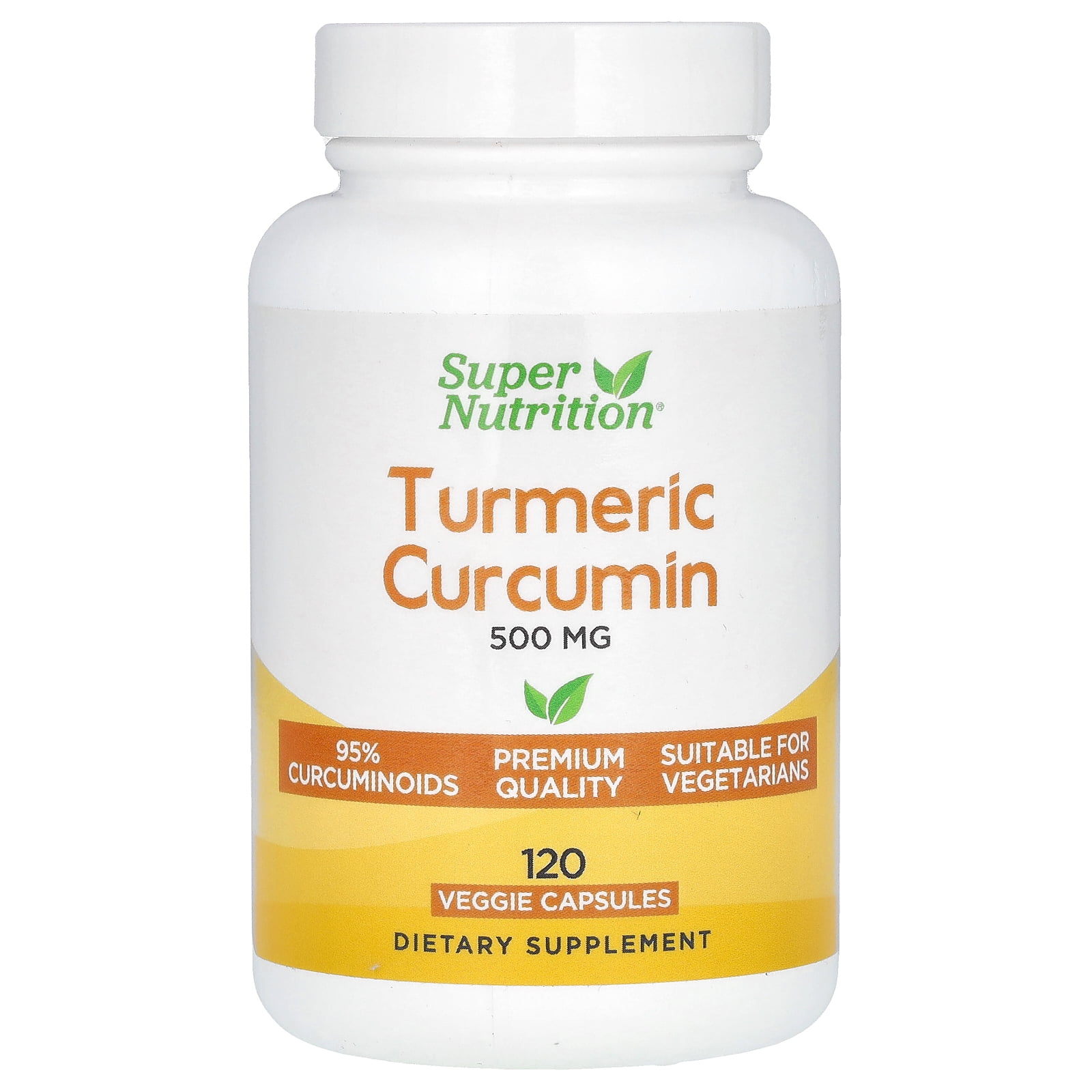 Super Nutrition Turmeric Curcumin, 500 mg, 120 Veggie Capsules ...