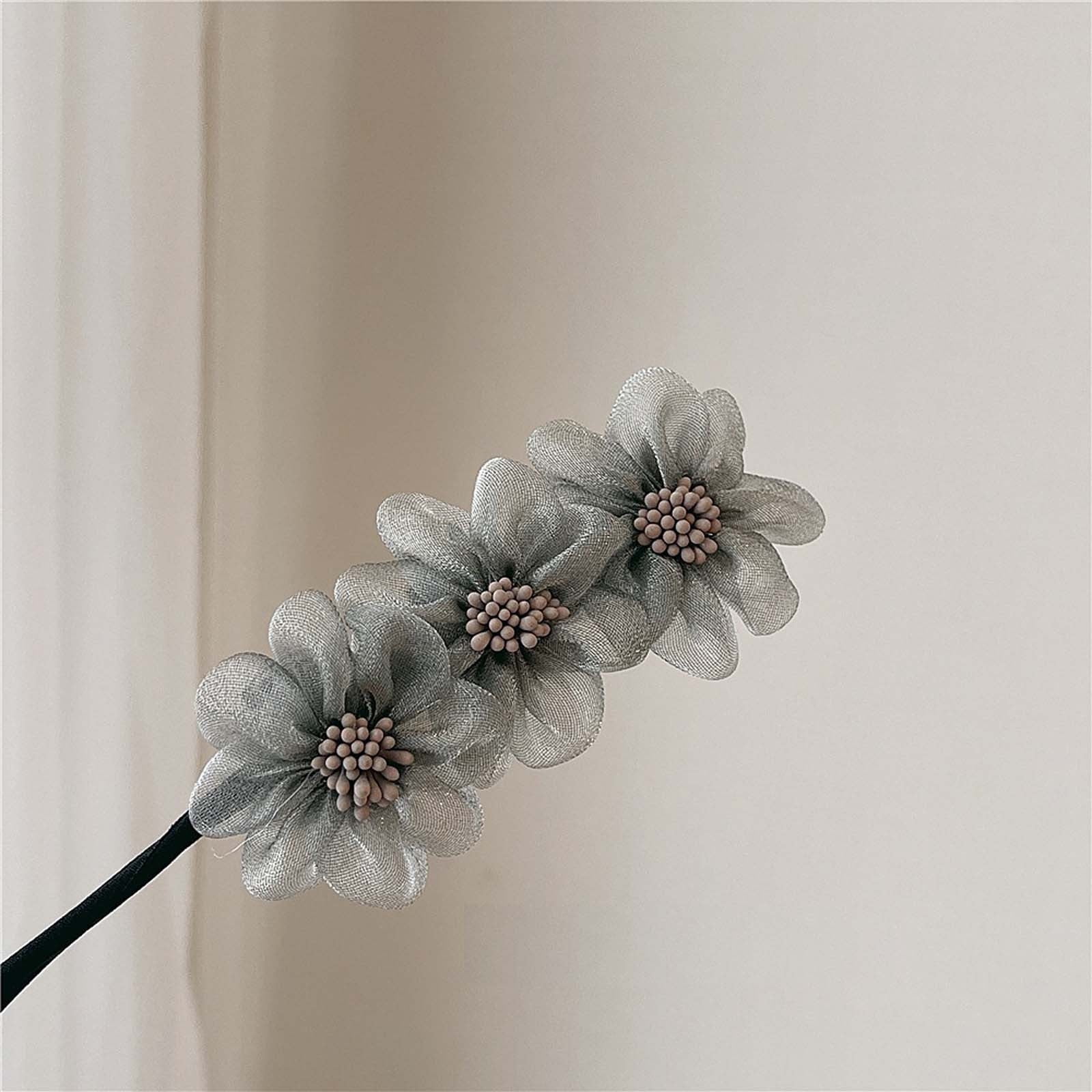 Super Organza Flower Head Hair Dispenser Sweet Temperament Lazy Hair ...