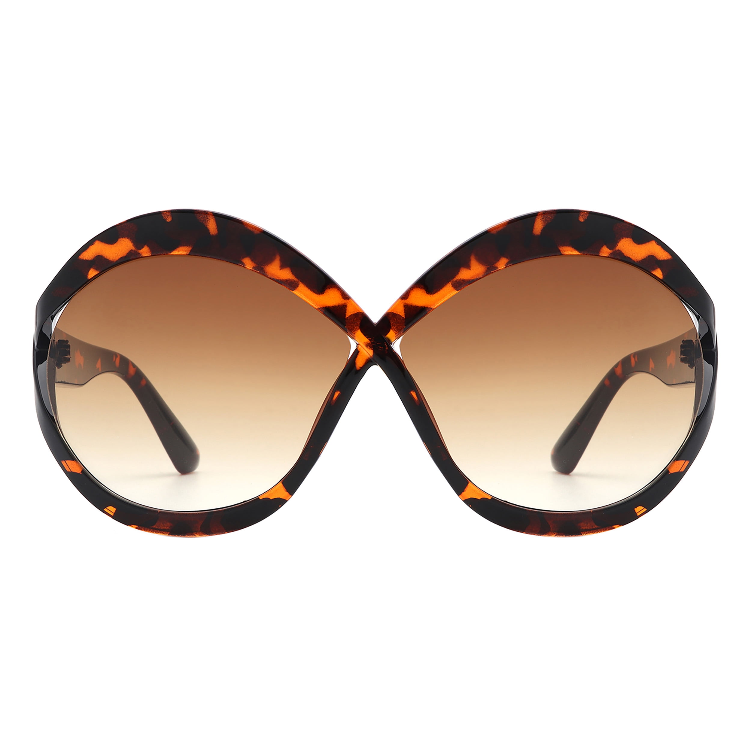 Super Oversized Round Sunglasses Women's Designer Style X Bridge UV400 ...