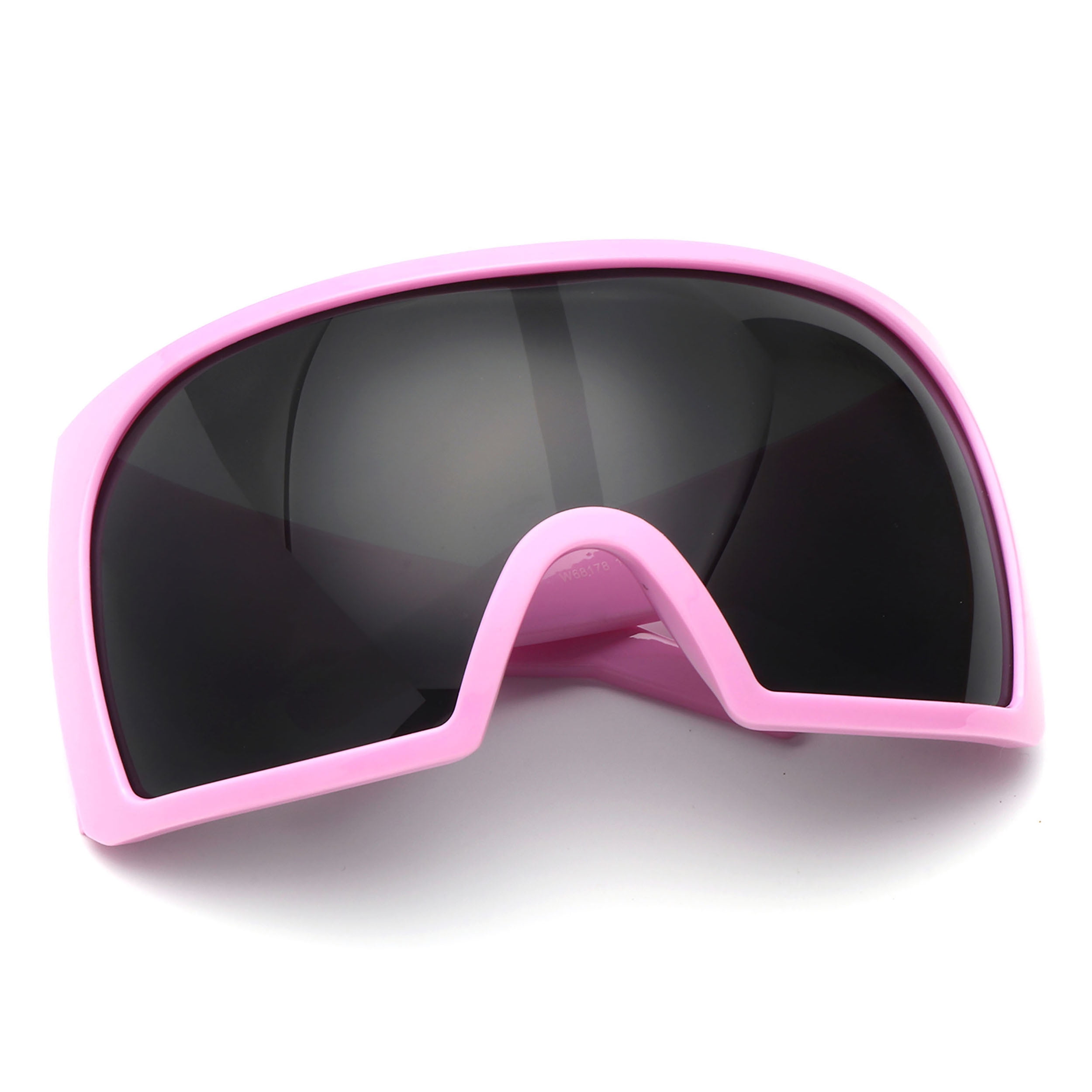 Super Oversized Sunglasses Goggle Style Shield Thick Curved Frame UV400 ...