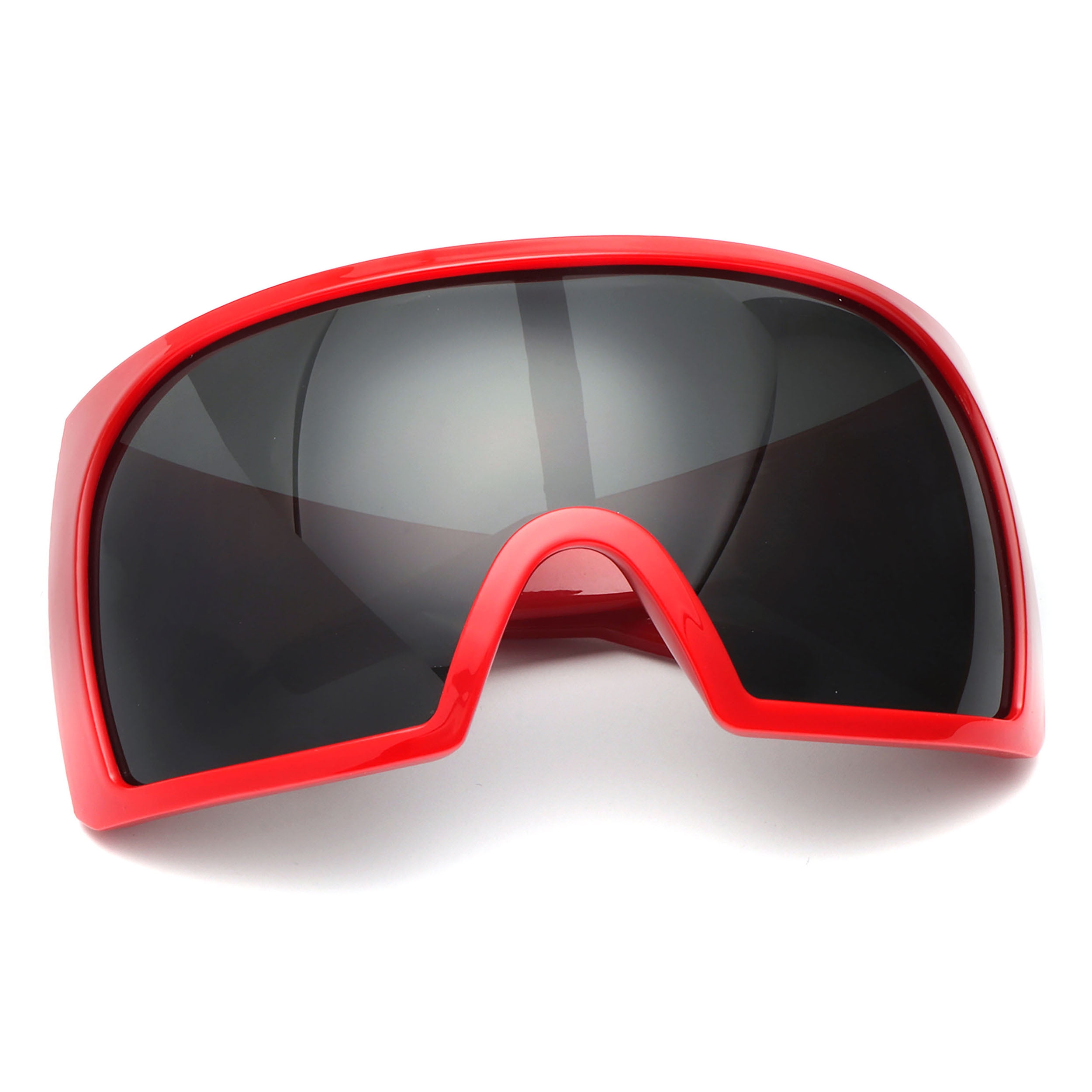 Super Oversized Sunglasses Goggle Style Shield Thick Curved Frame UV400 ...