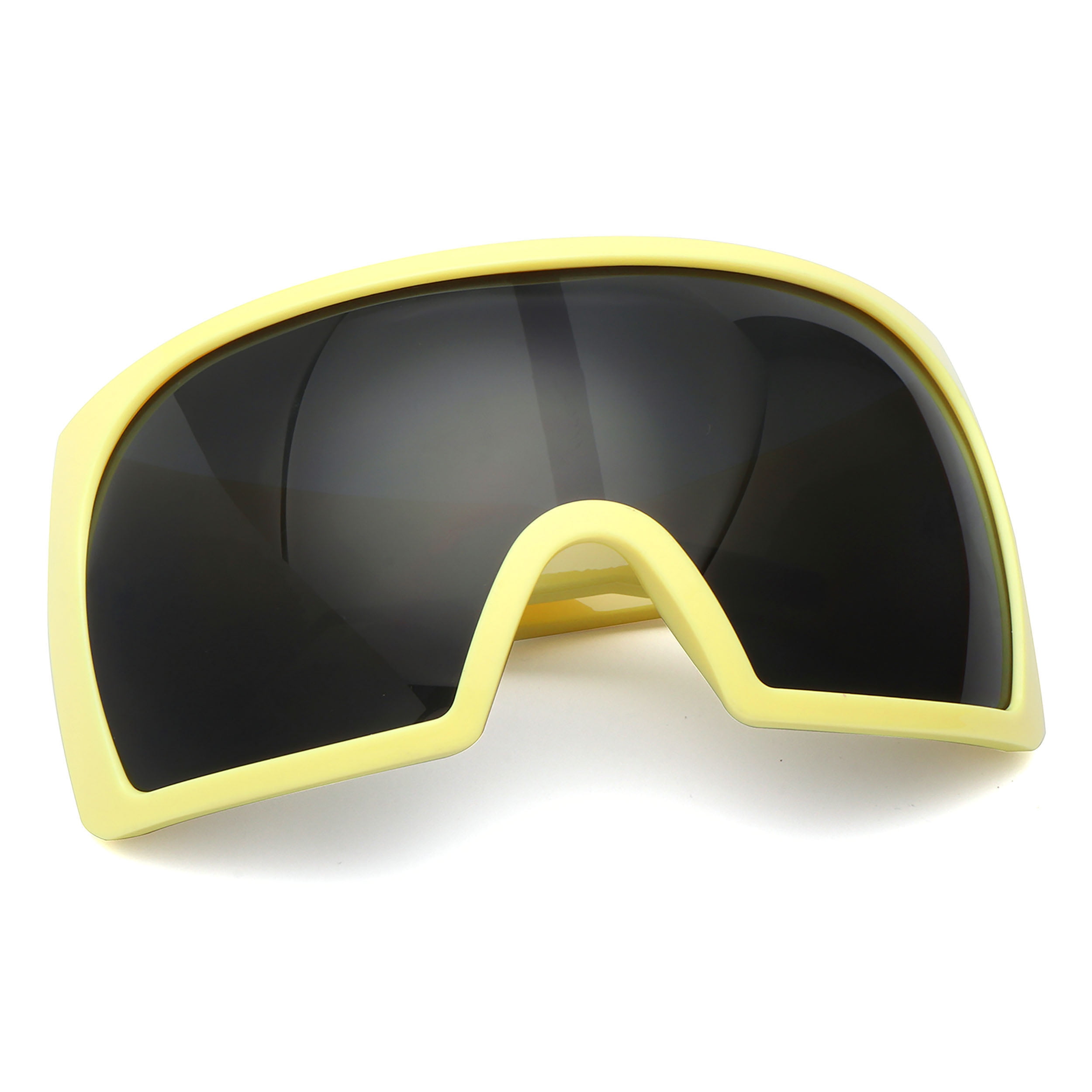 Super Oversized Sunglasses Goggle Style Shield Thick Curved Frame UV400 ...