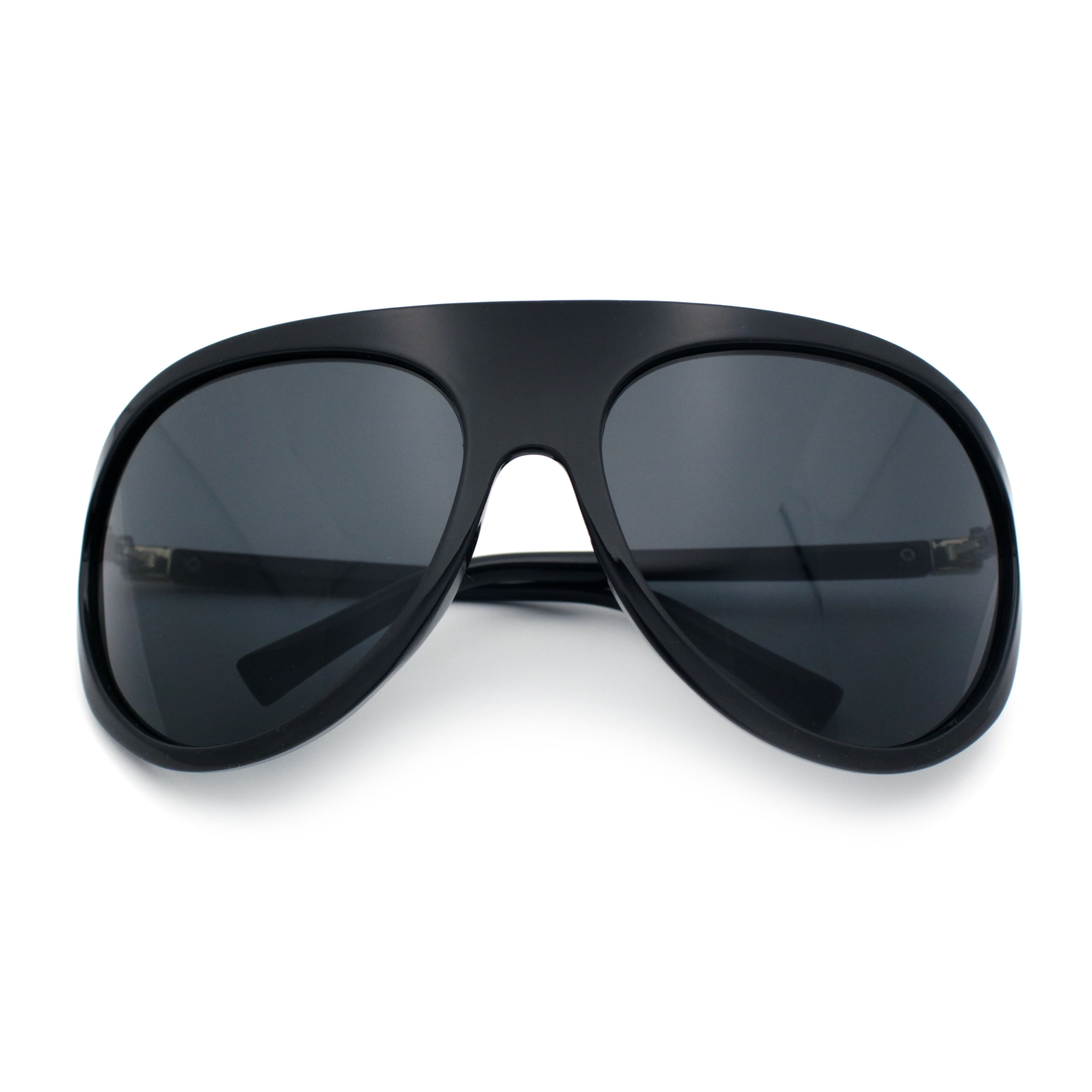 Super Oversized Wrap Around Curved Goggle Style Round Racer Sunglasses ...