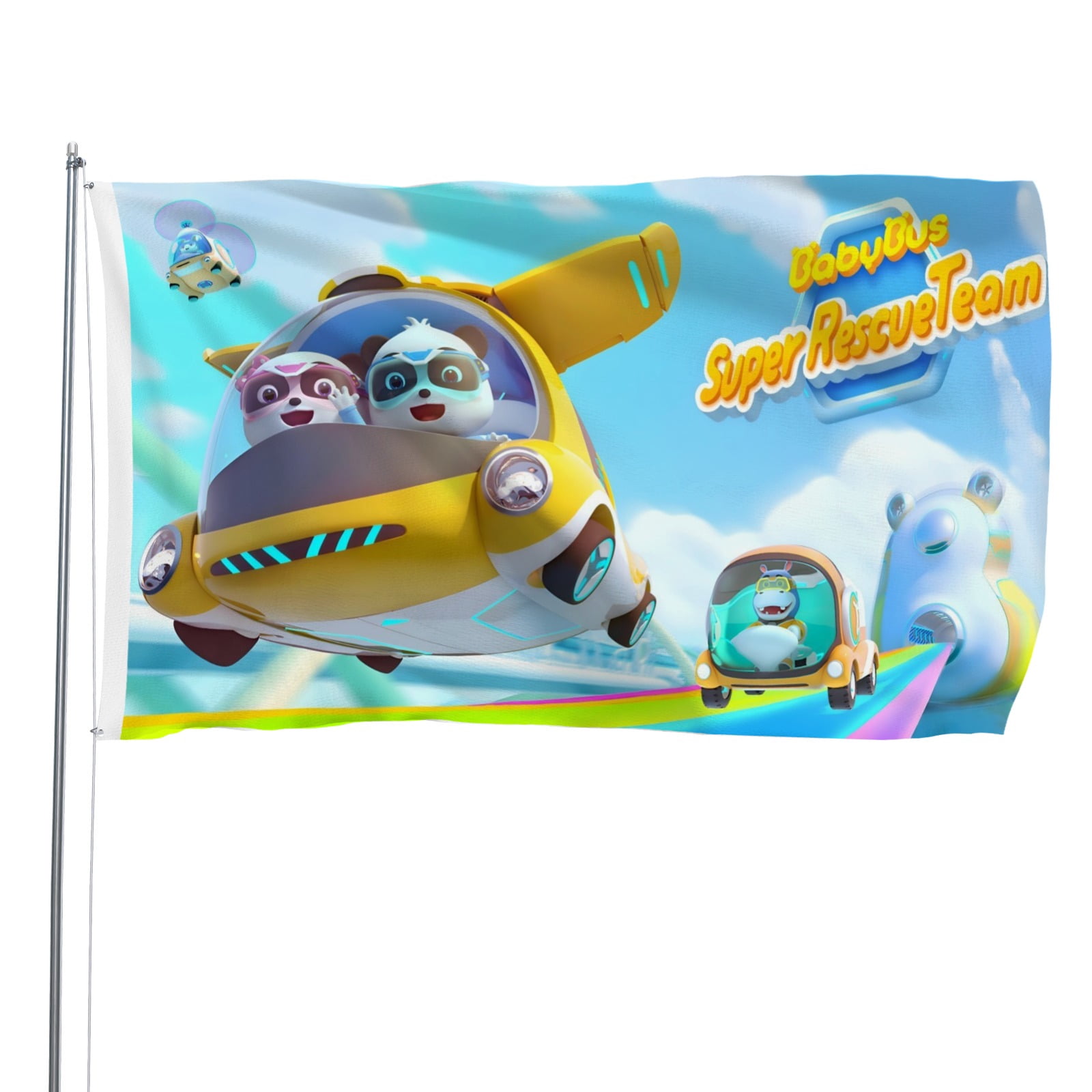 Super Panda's Ocean Rescue Mission-themed Printed Flag Perfect gift for ...