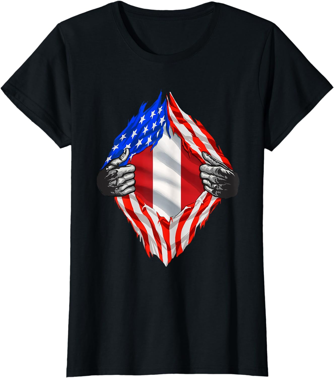 Super Peruvian Heritage Peru Roots USA Flag T-Shirt - Walmart.com