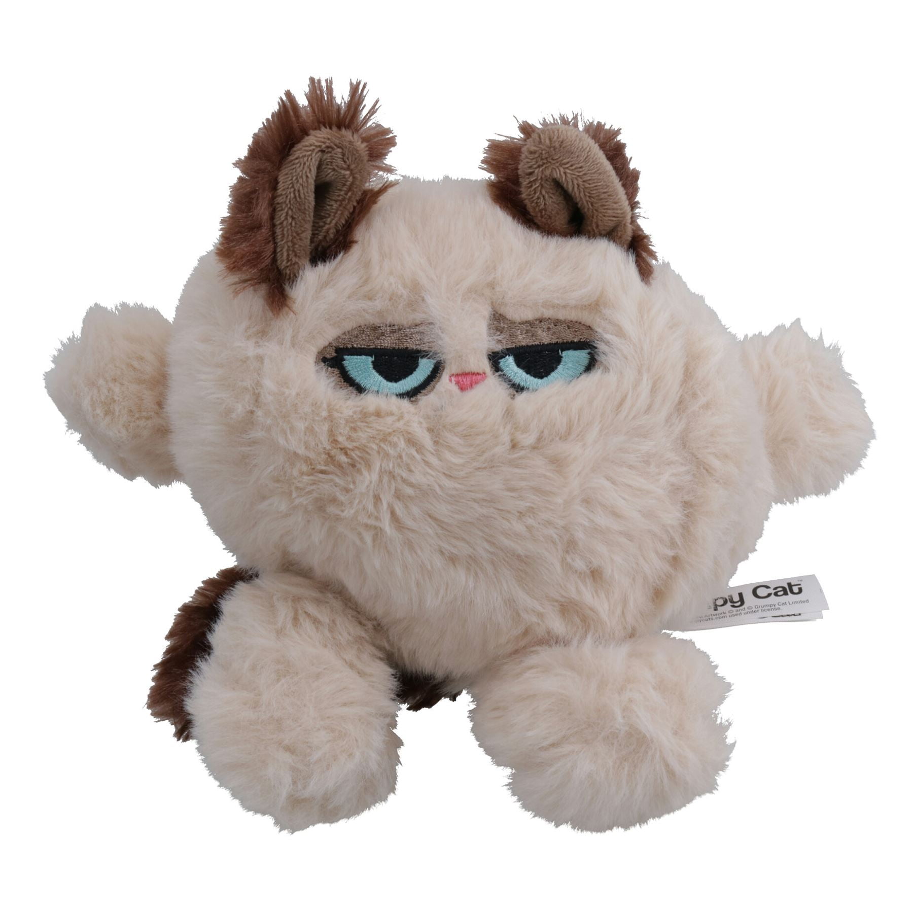 Super Plush Soft Grumpy Cat Head Dog Puppy Play Toy With Squeak 20x24cm ...