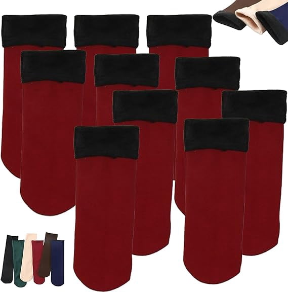 Super Plush & Thermal Socks, 5 PairsSuper Plush Thermal Socks Fleece ...