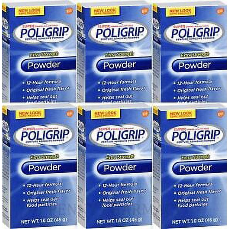 Sup Poli-grip Powd 12 Hr Hold 1.6 Oz Price 5 Pack Super Poligrip Extra ...