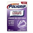 Super Poligrip Original Comfort Seal Denture Adhesive Strips - 40 Count ...