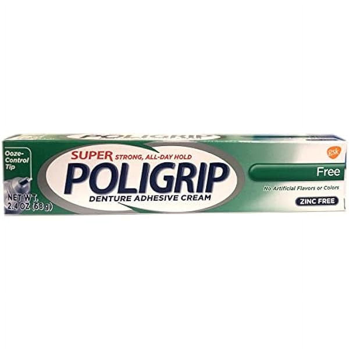 Super Poligrip Denture Adhesive Cream: 2 Packs of 2.4 Oz - Walmart.com
