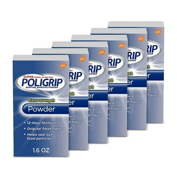 Super Poligrip Extra Strength Denture Adhesive Powder, Denture Powder ...