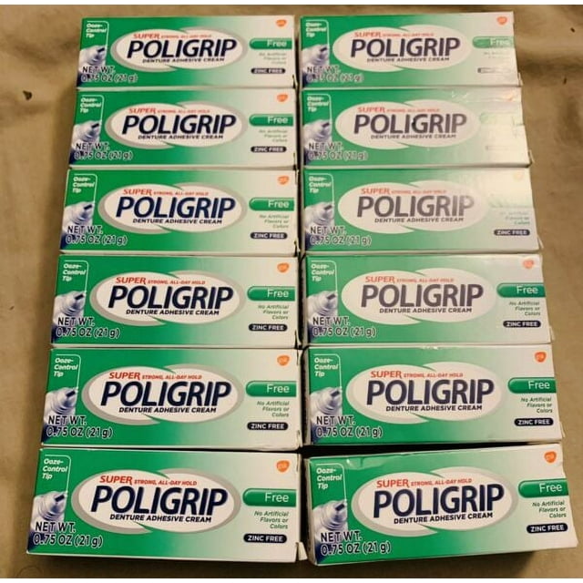 Super Poligrip Free Travel Size, .75-Ounce Packages (Pack of 12 ...
