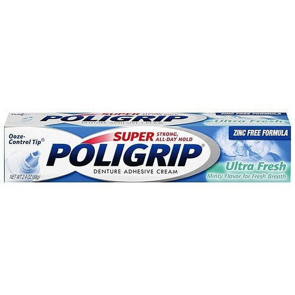 Super Poligrip Ultra Fresh Denture Adhesive Cream-2.4 oz - Walmart.com