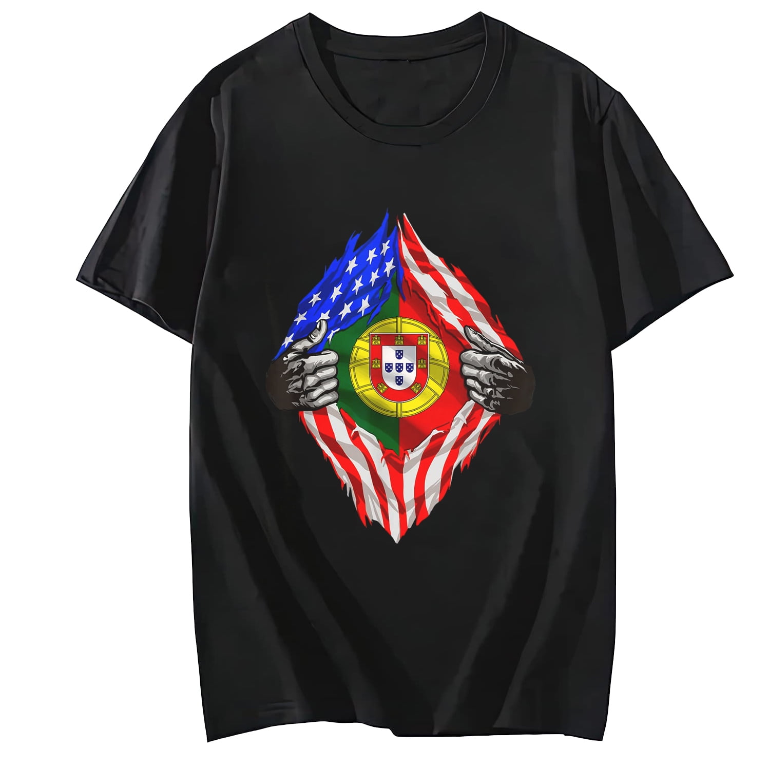 Super Portuguese Heritage Portugal Roots USA Flag T-Shirt - Walmart.com