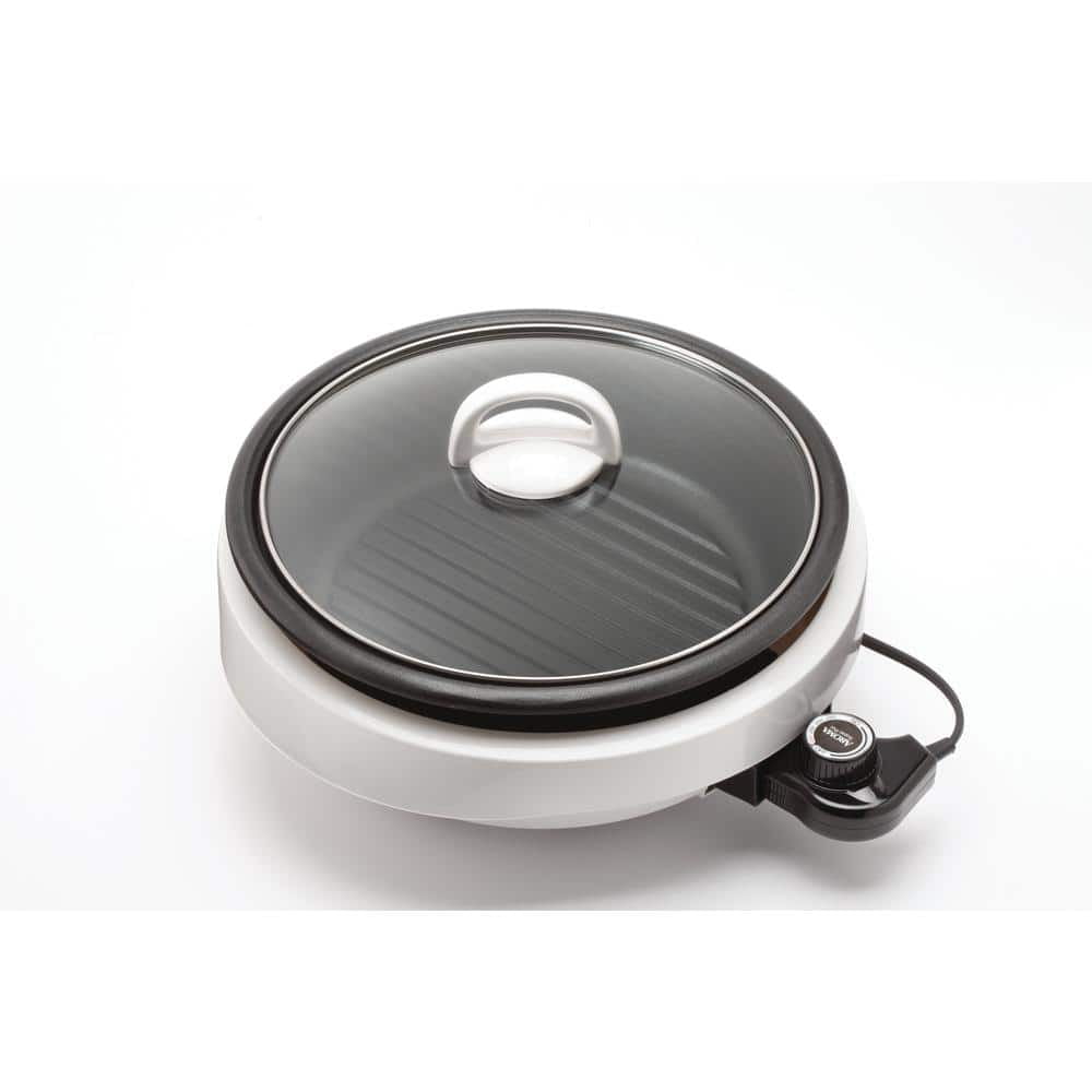 Super Pot 3-in-1 10 in. White Indoor Grill with Lid - Walmart.com