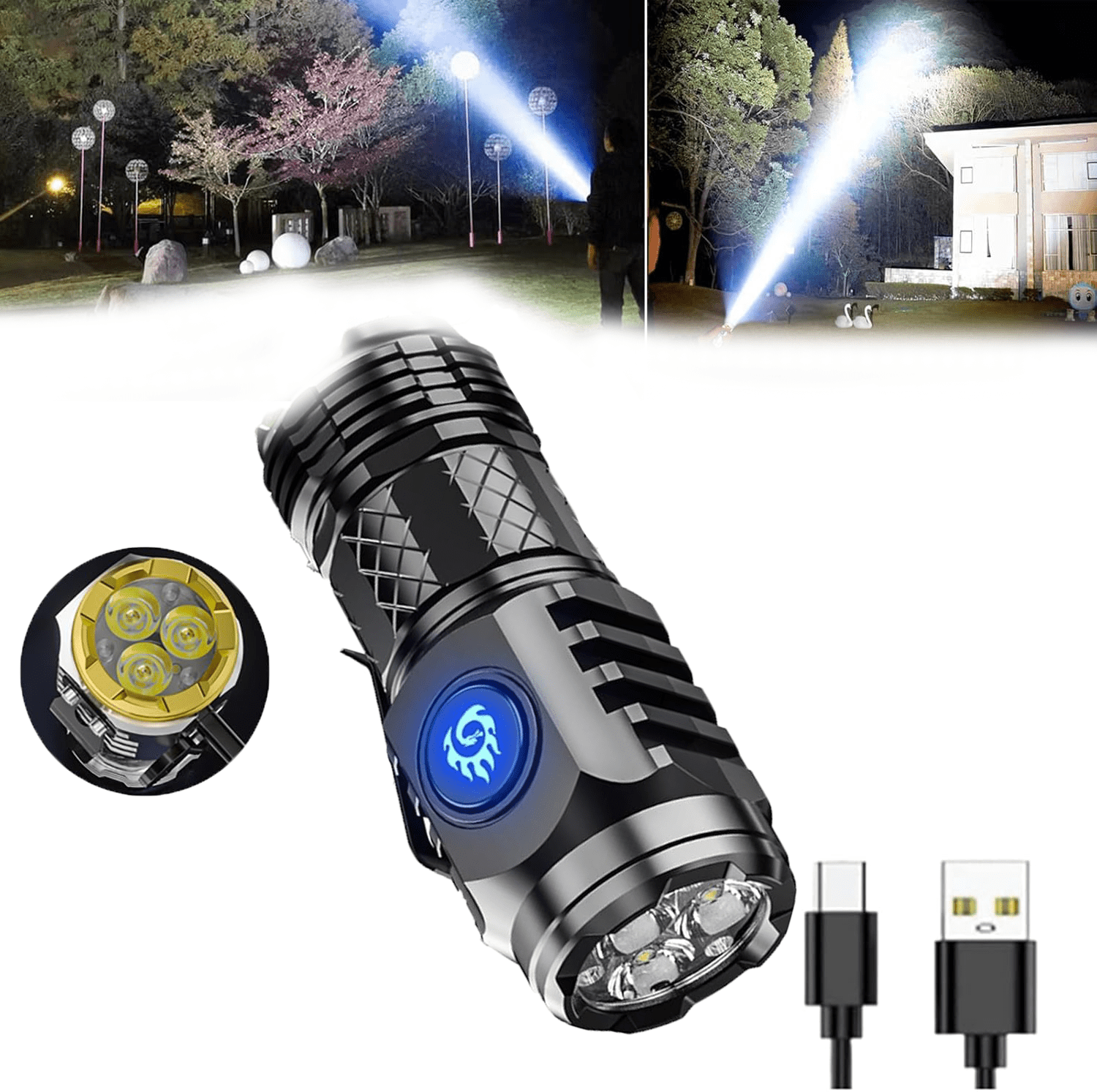 Super Power Flashlight - Three Eyed Monster Mini Flashlight, Thumb ...
