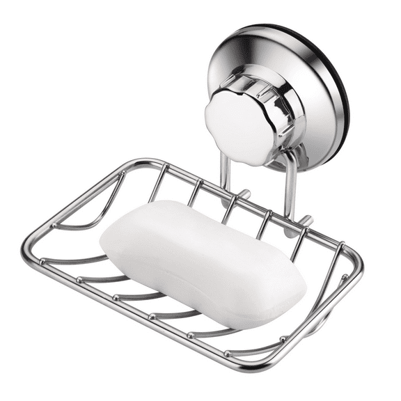 JUNXIAO-Suction Cup Soap Holder, Soap Dish Saver Tray Bar Soap Sponge ...