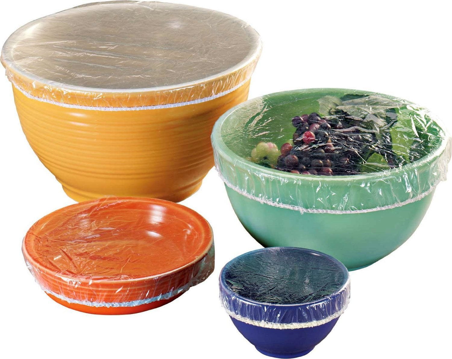 Super Quality !! Thick Plastic Bowl Covers ,SET OF 50 Variety of sizes ...