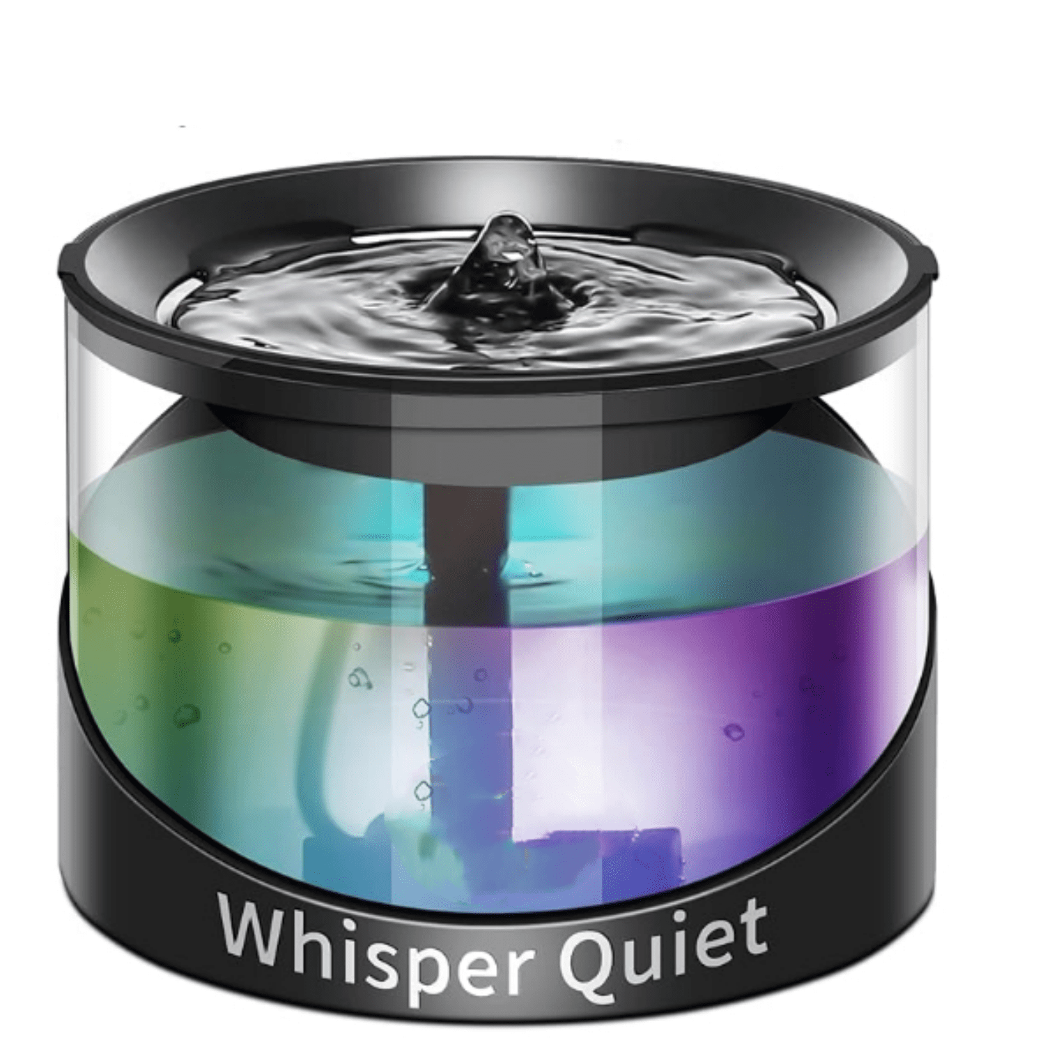 Super Quiet Water Fountain for Cats Inside, Pet Water Fountain for Kitty, Cat Waterer, Dog Bowl ...