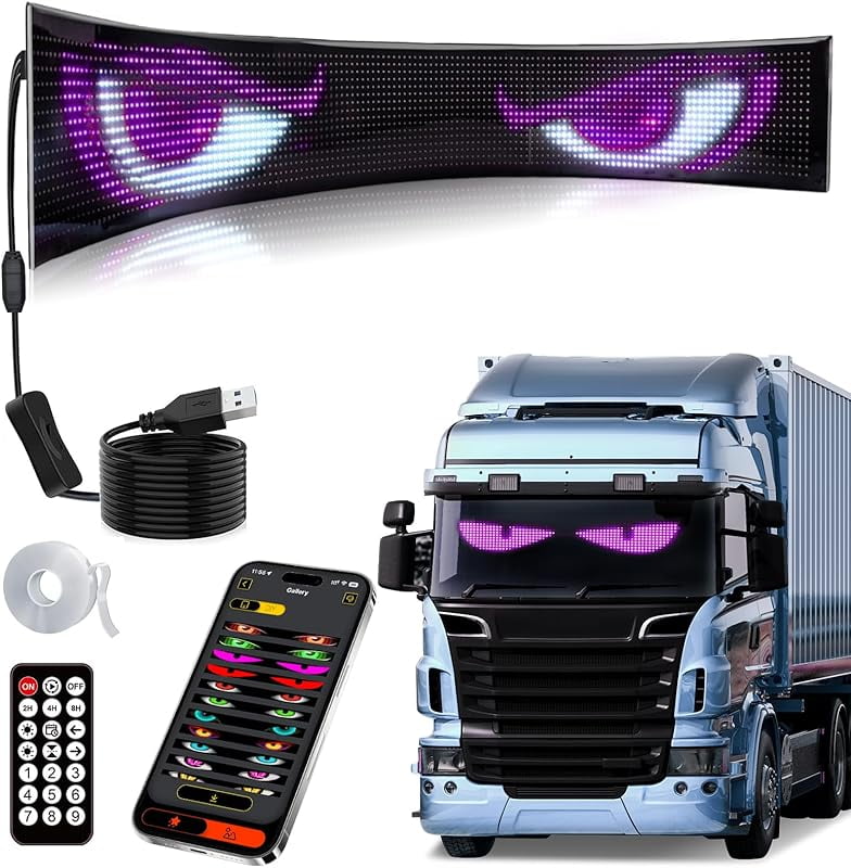 Super RGB Programmable LED Sign, 15"x4" Flexible LED Scrolling Digital ...