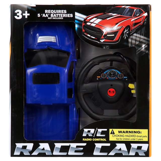 Classic RC Toy Truck with Steering Wheel Remote Control, LED Headlights ...