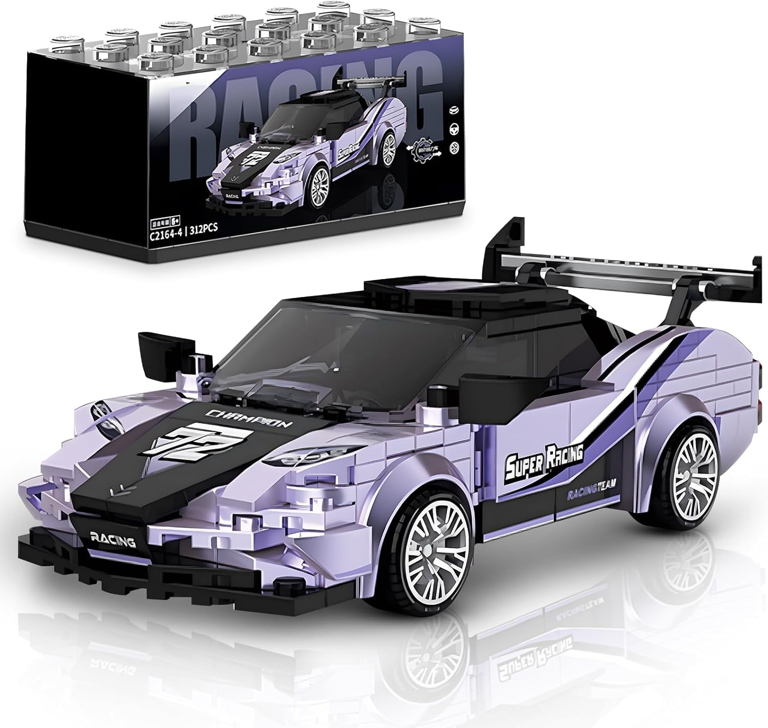 Super Racing Car Building Sets with Display Case, Collectible Champion ...