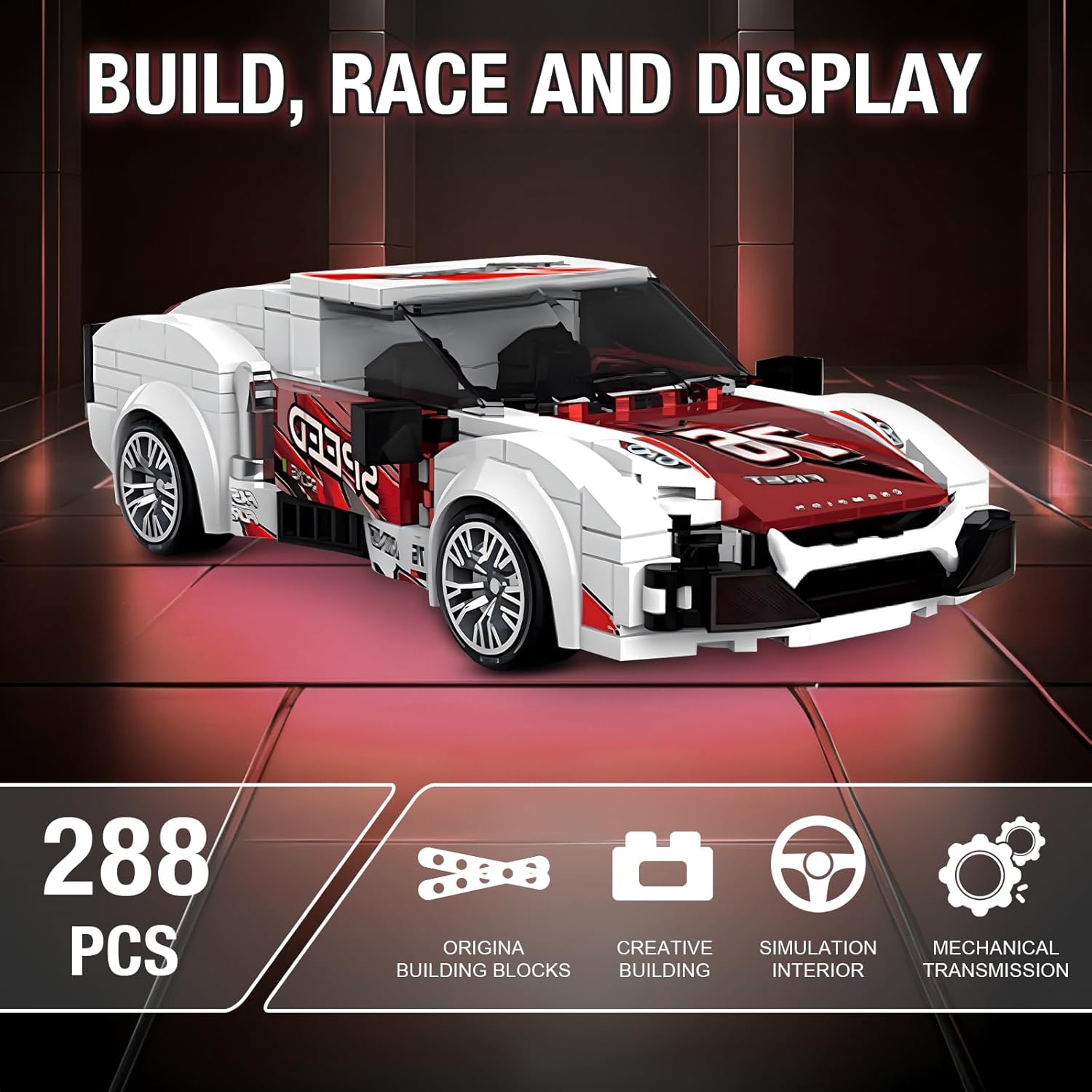 Super Racing Car Building Sets With Display Case, Collectible Champion ...