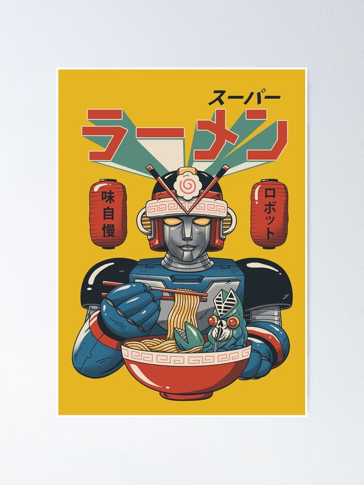 Super Ramen Bot Fashion Art Decor Frame - Walmart.com