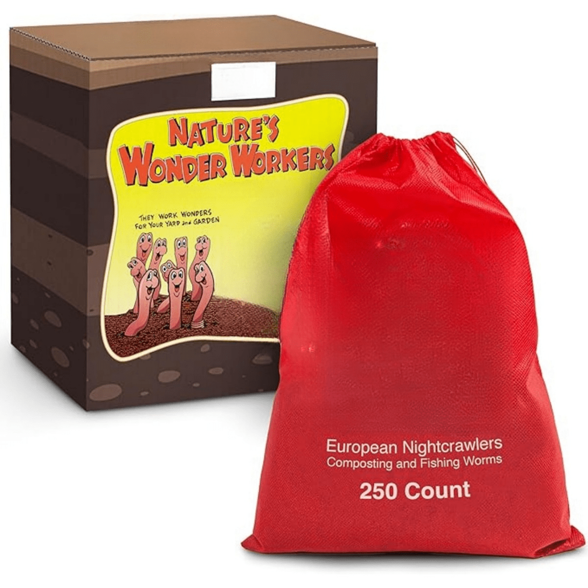 Super Red Nightcrawlers for Composting and Garden Soil Aeration | Large ...