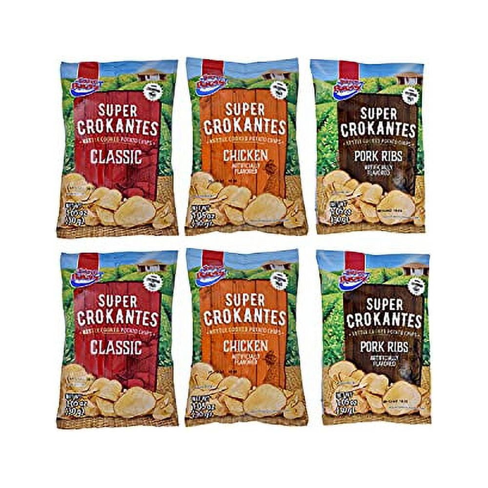 Super Ricas Flavored Potatoe Chips , Plantain Chips. Crockantes 6 Pack ...