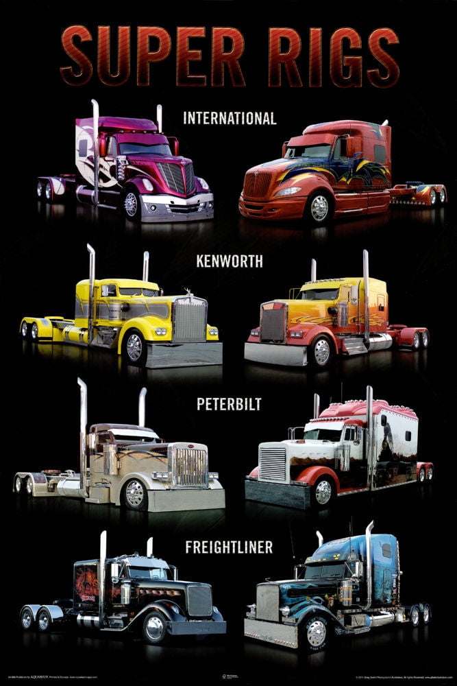 Super Rigs Big Rig Trucks Poster #01 11x17in Multi Color Rectangle Bad ...