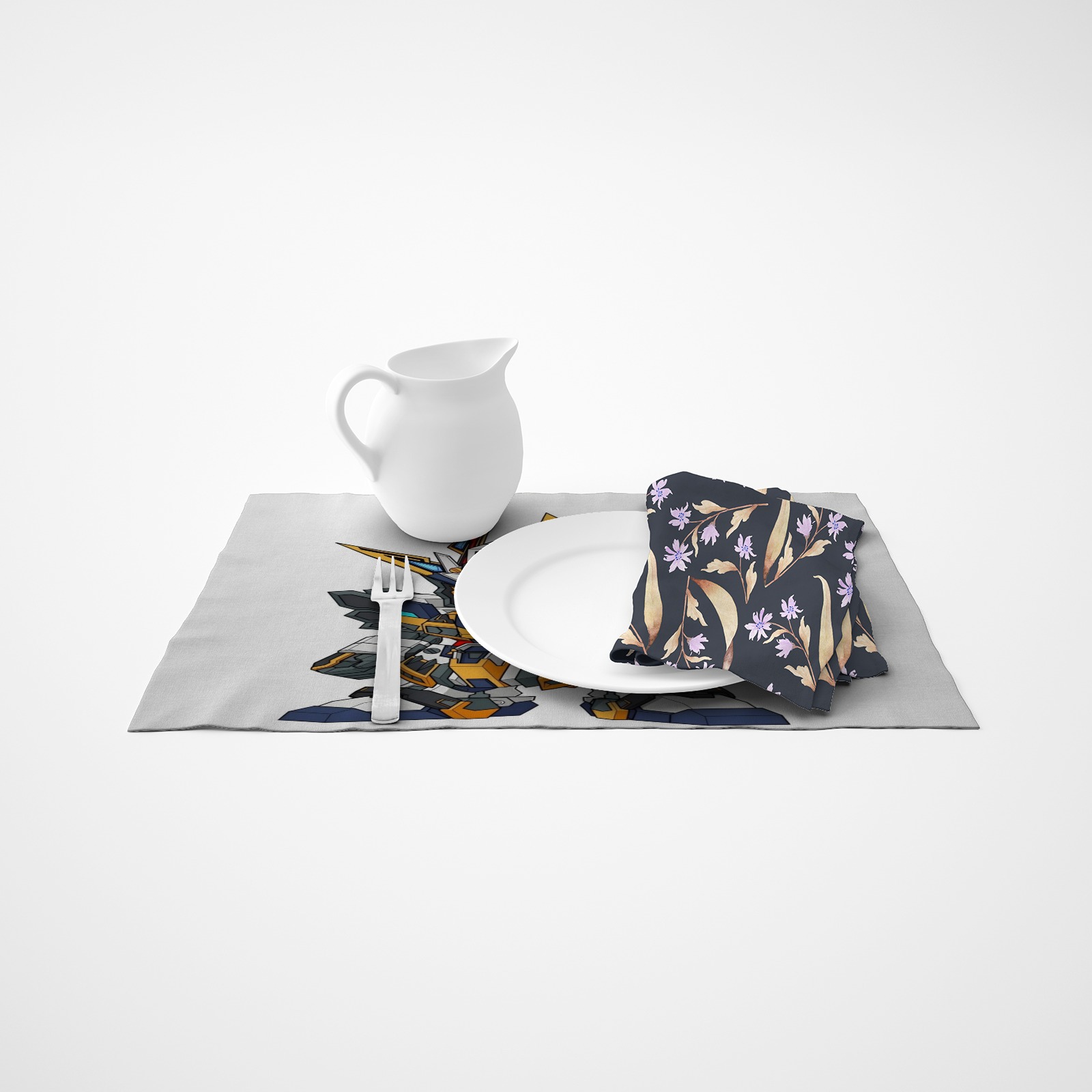 Super Robot Wars 12 × 17 Inch Linen Placemat High Quality Easy To Clean ...