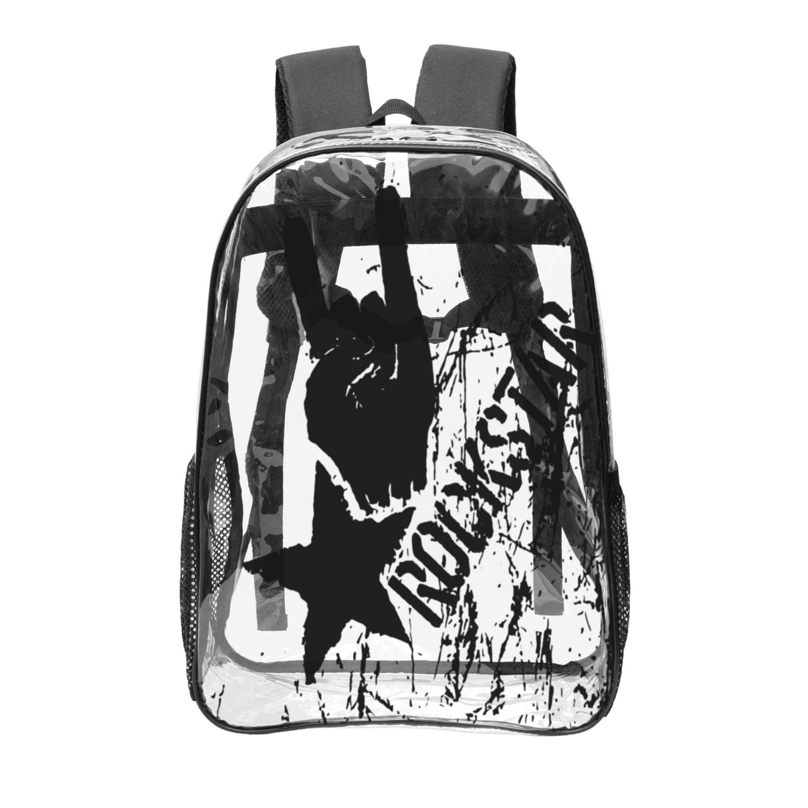 Super Rock Star Rocker Symbol Black White Resualble Transparent ...