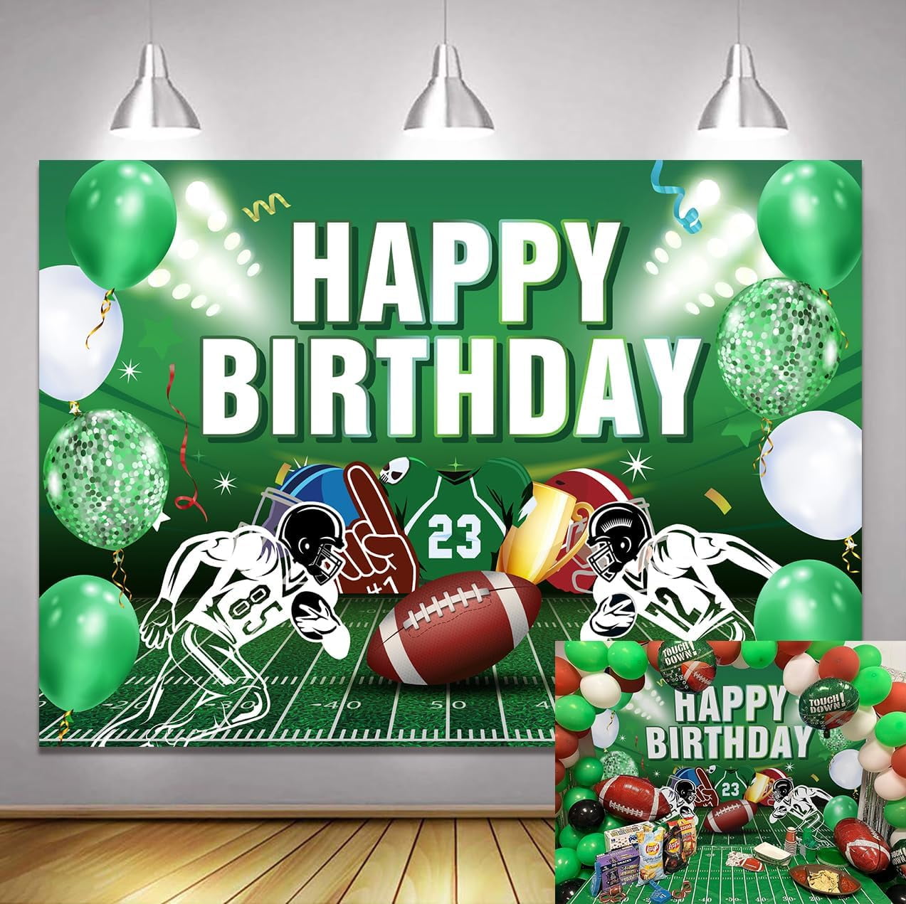 Super Rugby Backdrop for Boys Birthday Party American Football Stadium ...